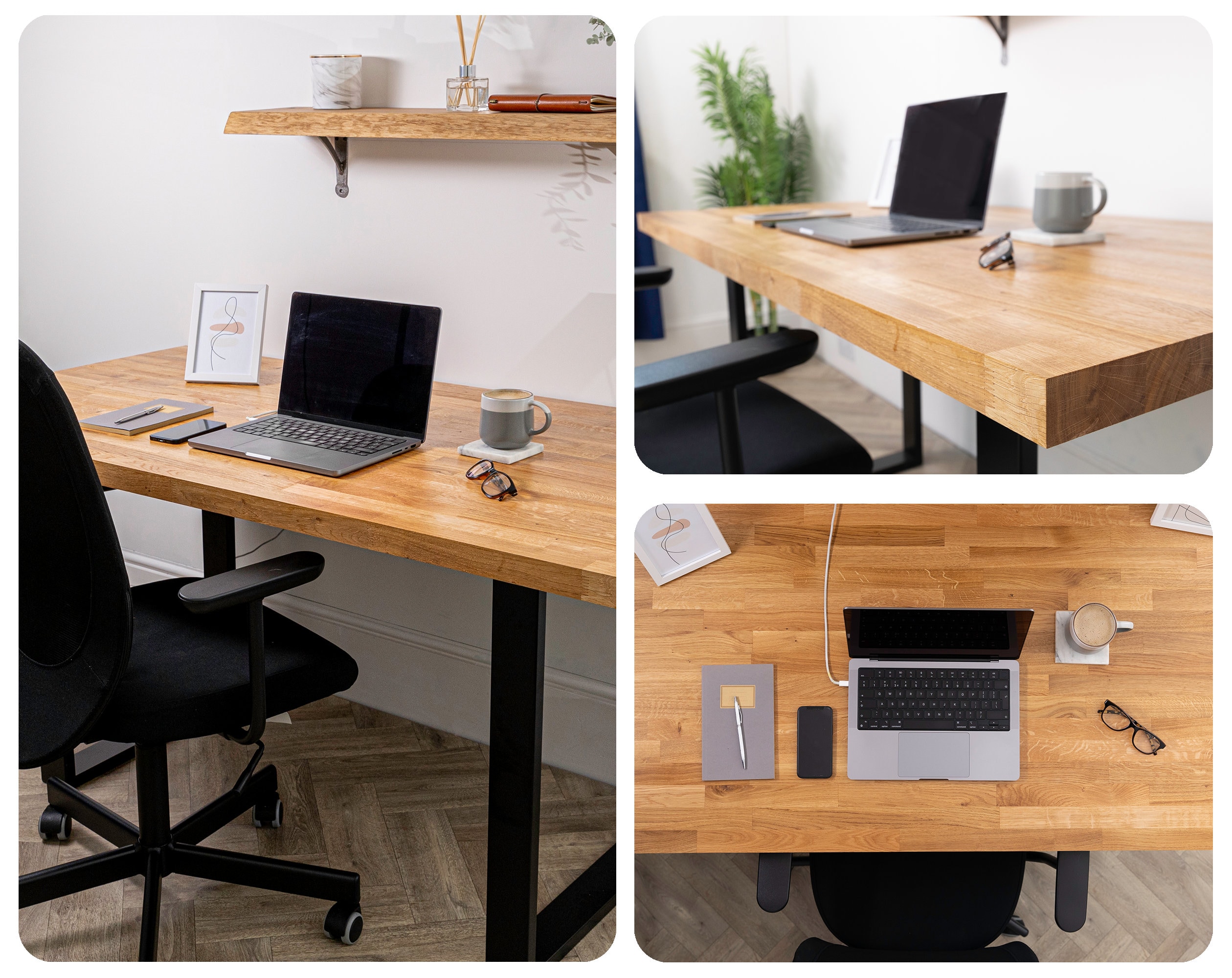 Solid Wood 40mm Thick Oak Office Desk Top | Various Sizes Available ...
