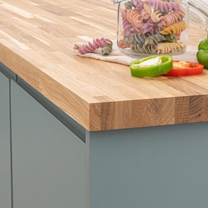 Solid Oak Kitchen Worktops | 2M & 3M Lengths | Free Cutting to Size ...