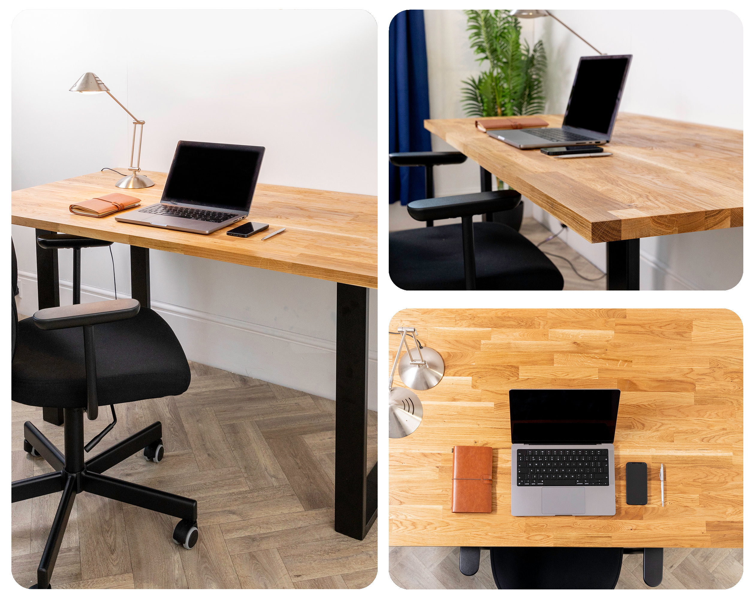 Solid Wood 27mm Thick Oak Office Desk Top | Various Sizes Available ...