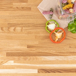 Solid Oak Kitchen Worktops | 2M & 3M Lengths | Free Cutting to Size ...