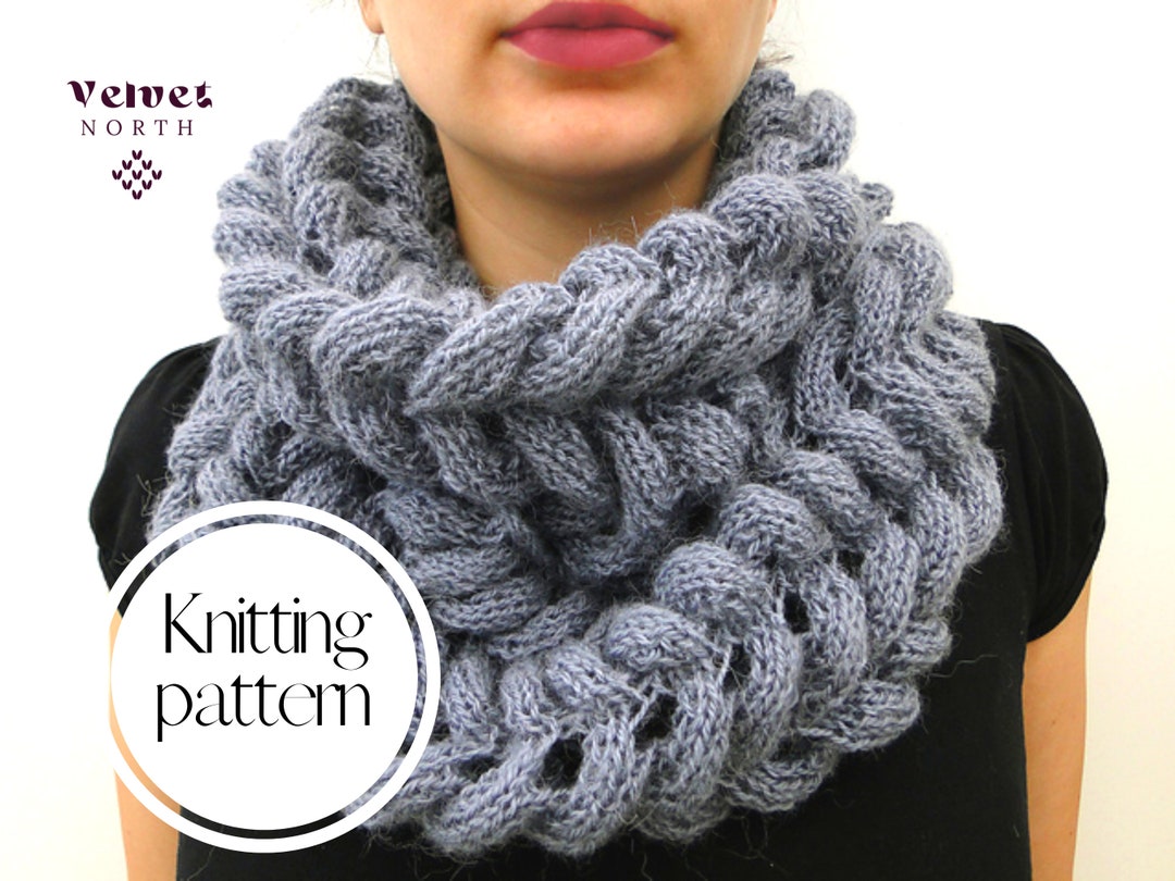 Modern Cowl Knitting Pattern | Scarf Knitting Pattern | Easy to Make ...