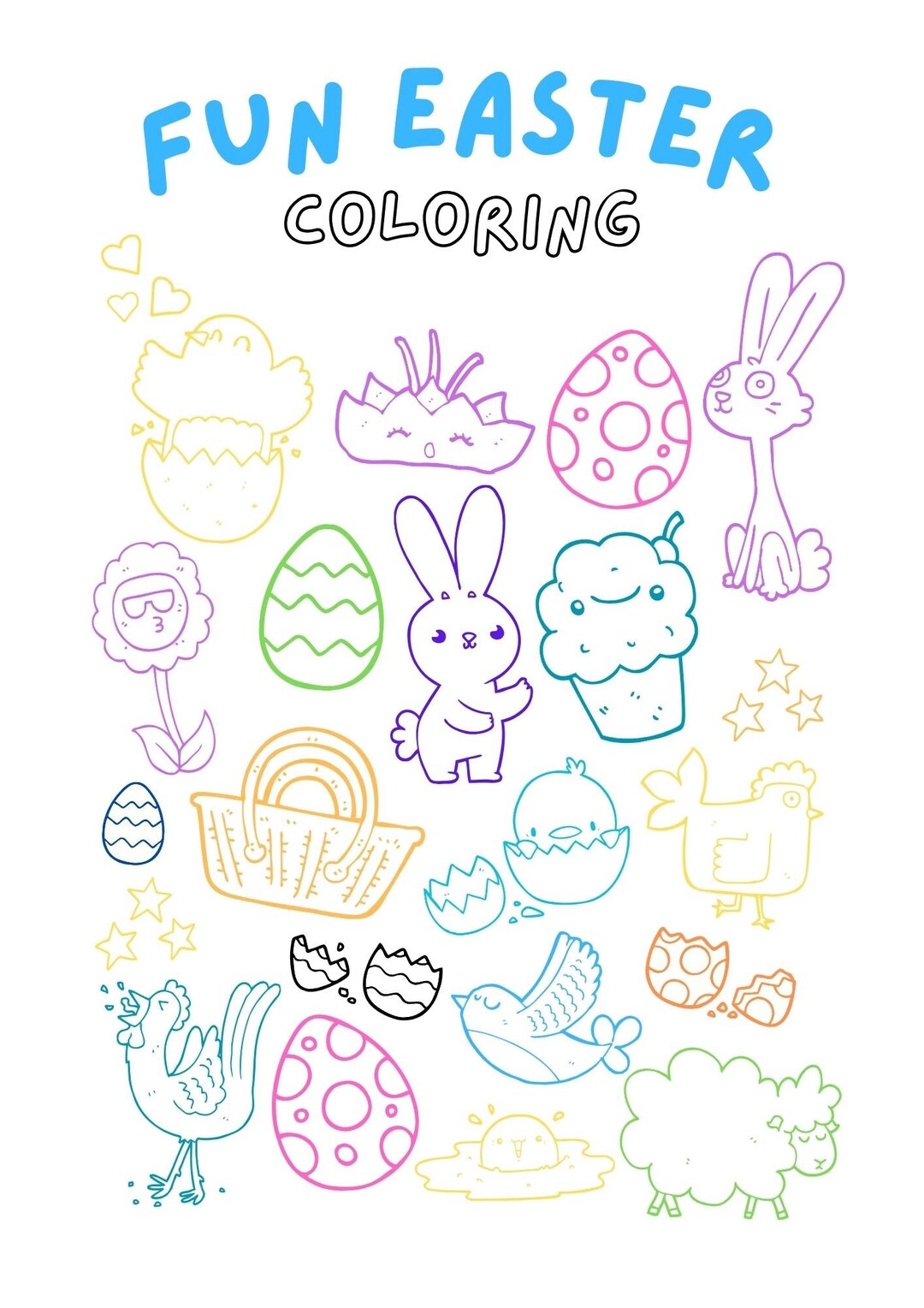 Easter Coloring Pages - Etsy