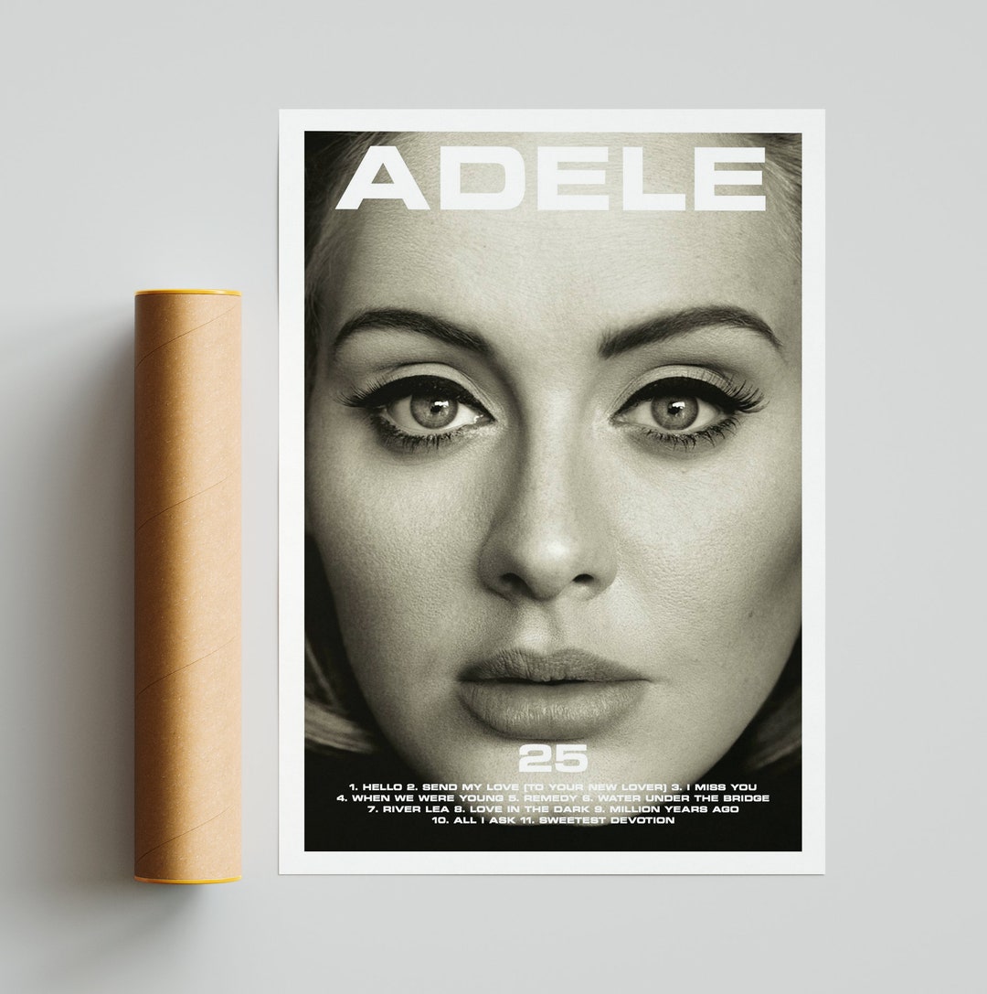 Adele 25 Album Poster / Adele Poster / Album Cover Poster / Music Print / Album Print / Home ...