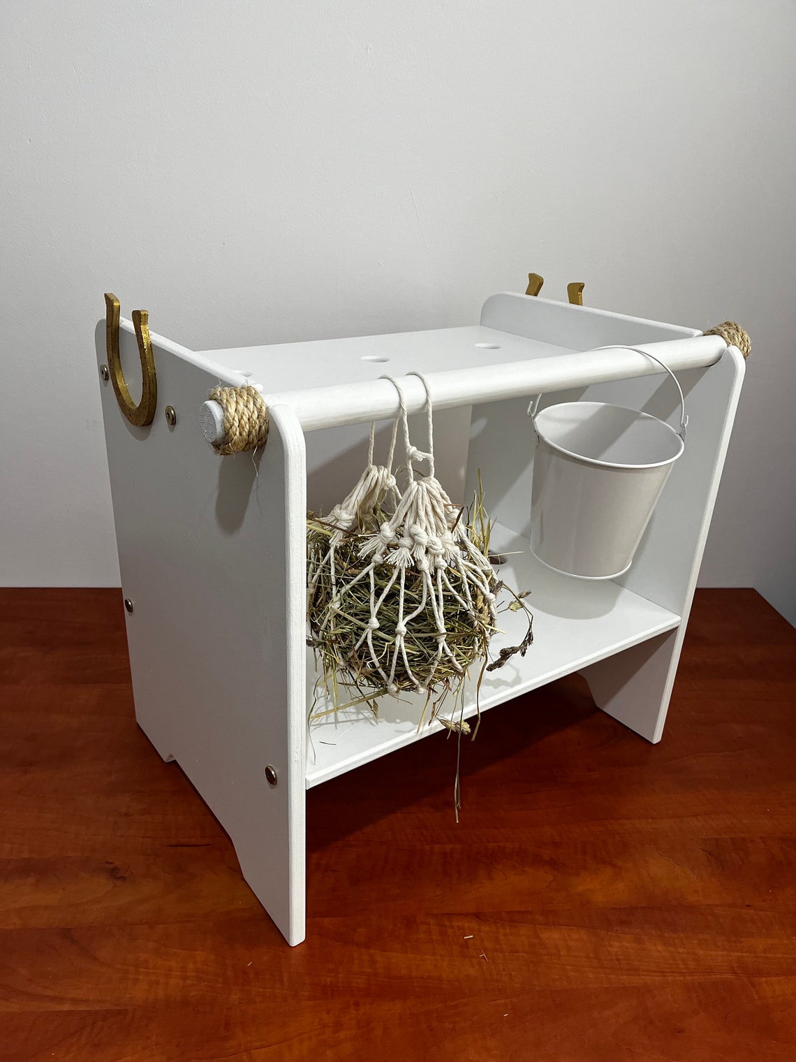 Hobby Horse Stall Stable Fo 1-3 Horses, Wooden Handmade Stand for Stick ...