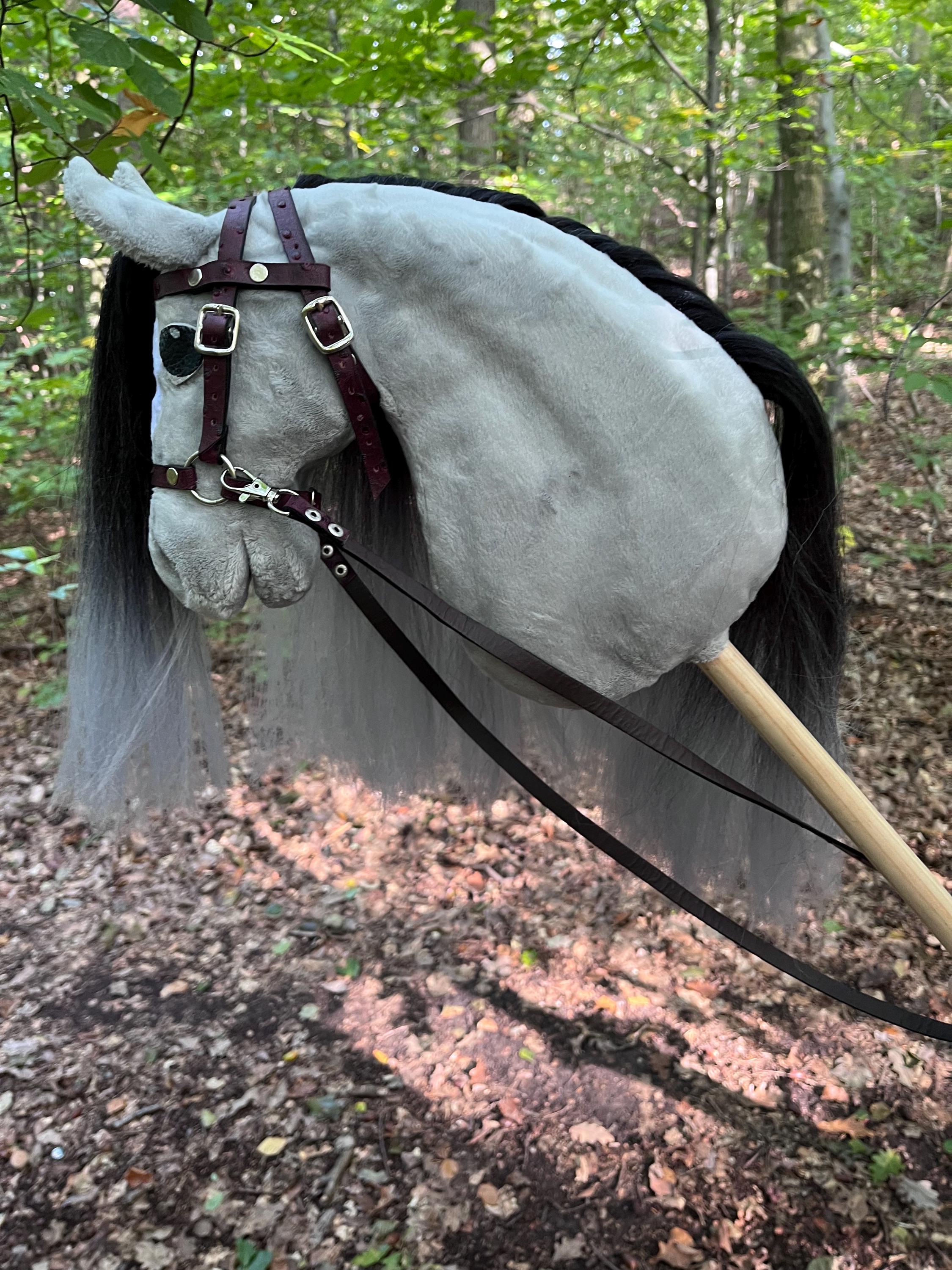 Hobby Horse Gray Realistic Stick Horse A3 Size, With Removable ...