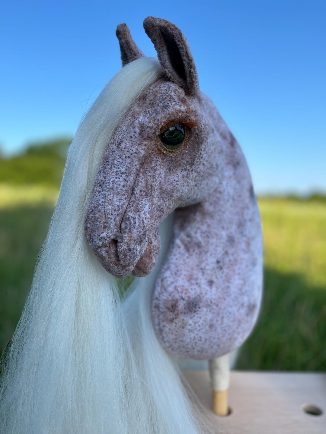 Fantasy Hobby Horse A3, Realistik Stick Horse With Magic Eyes and Gray ...
