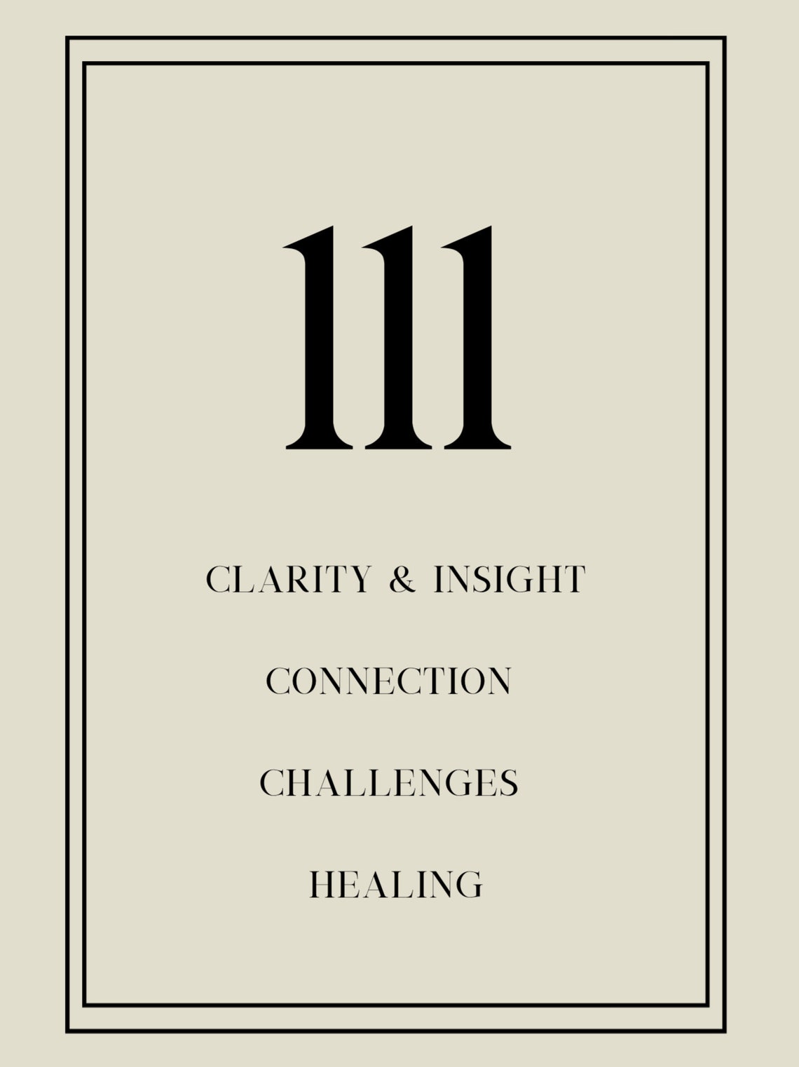 Printable Angel Number 111, 111 Poster, Angel Number Poster Printable ...