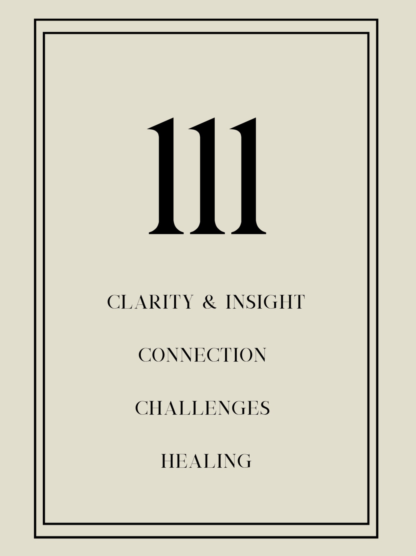 Printable Angel Number 111, 111 Poster, Angel Number Poster Printable ...