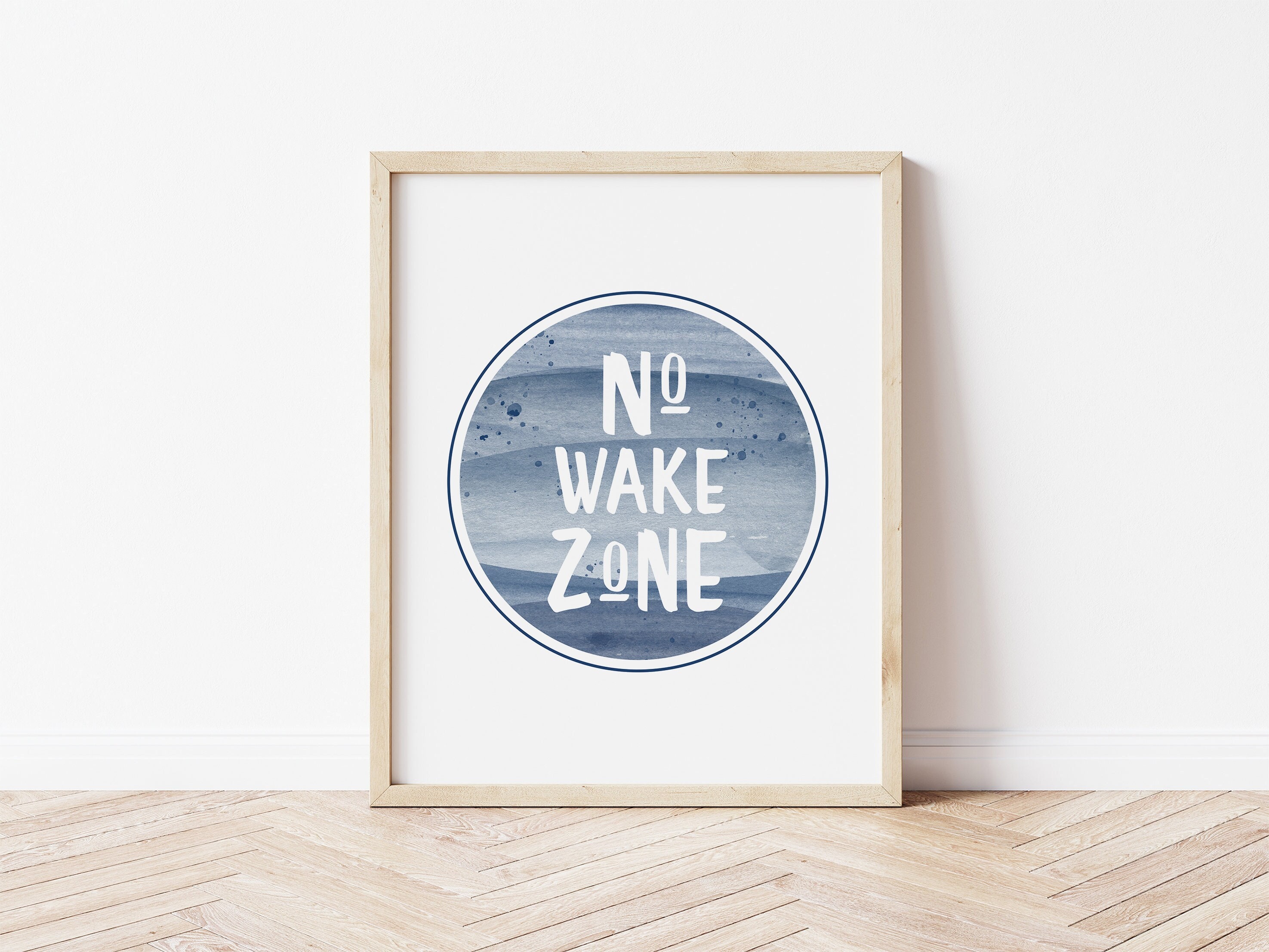 No Wake Zone Watercolor Nursery Printable, Nautical Ocean Themed ...