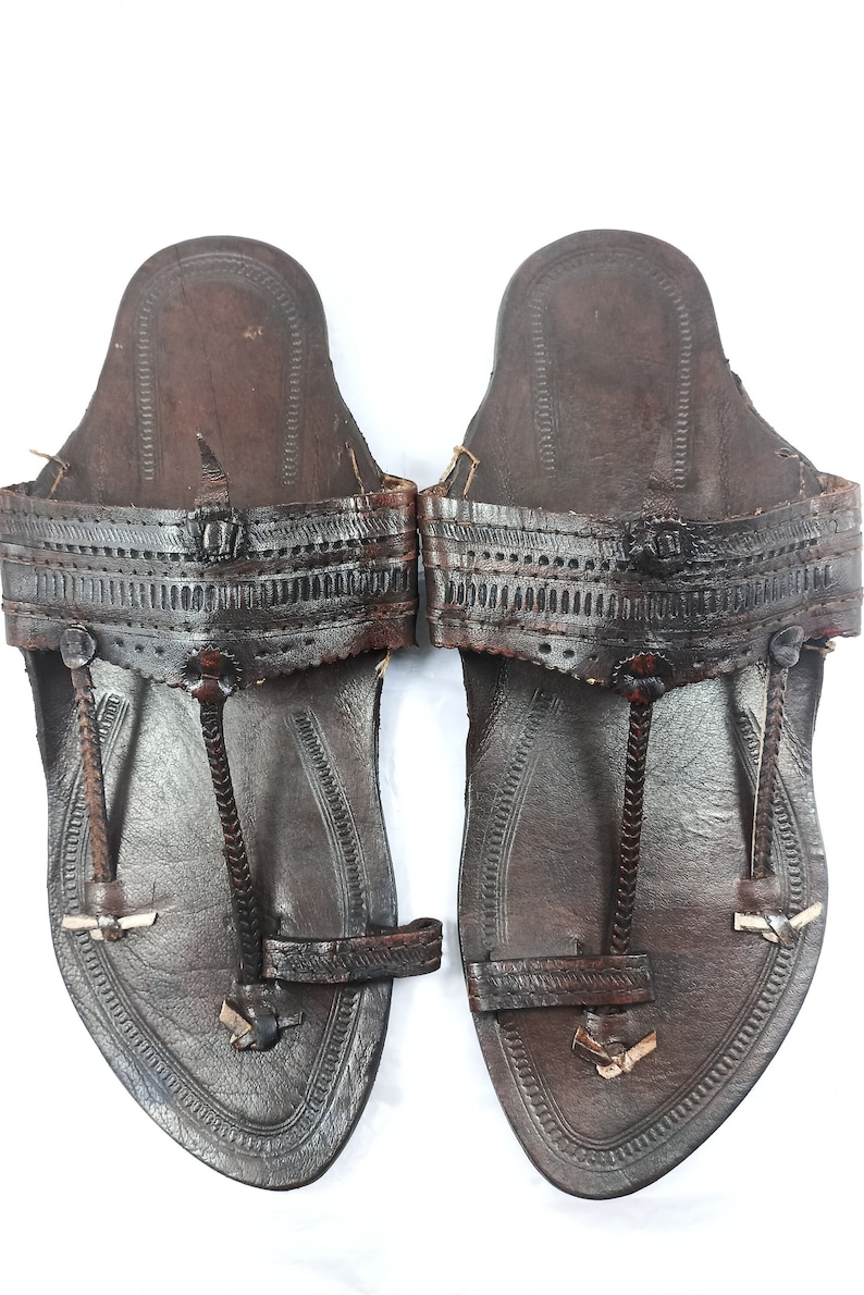 Unisex Jesus Sandals: Mens Brown Leather Shoes, Hippie Bohemian ...