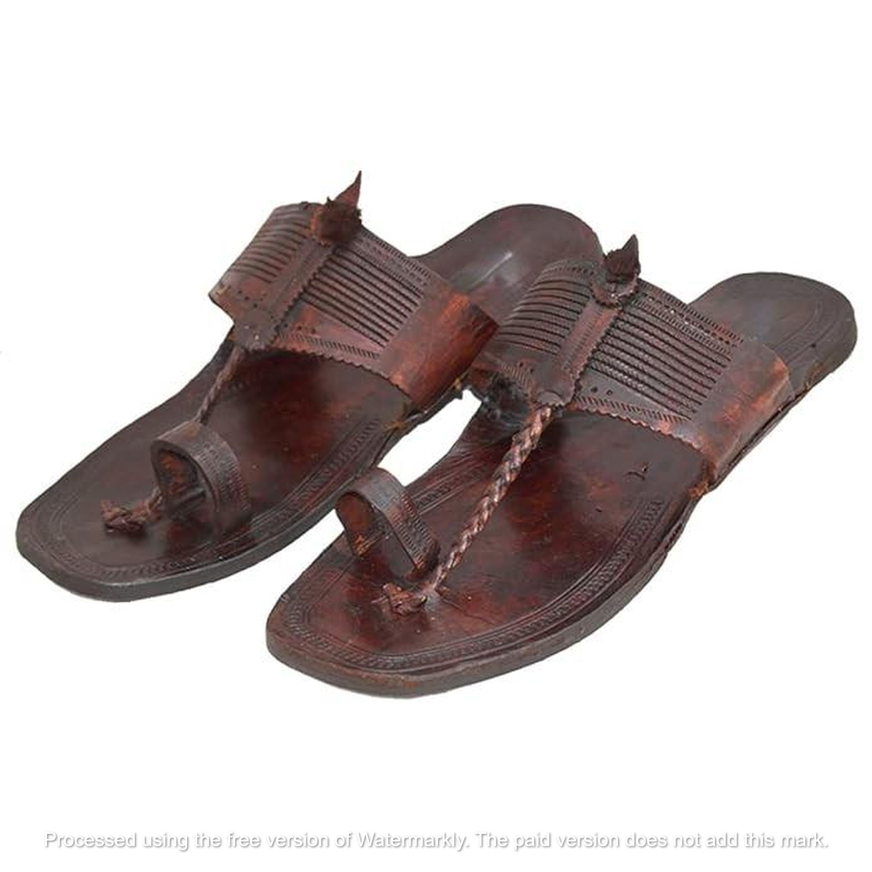 Mens Kolhapuri Sandals Genuine Leather T-strap Jesus Sandals-handmade ...