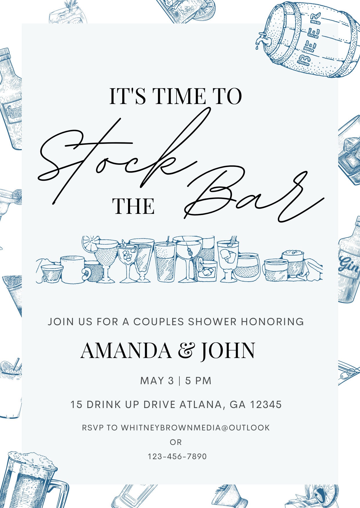 Stock the Bar Couples Shower Invitation - Etsy