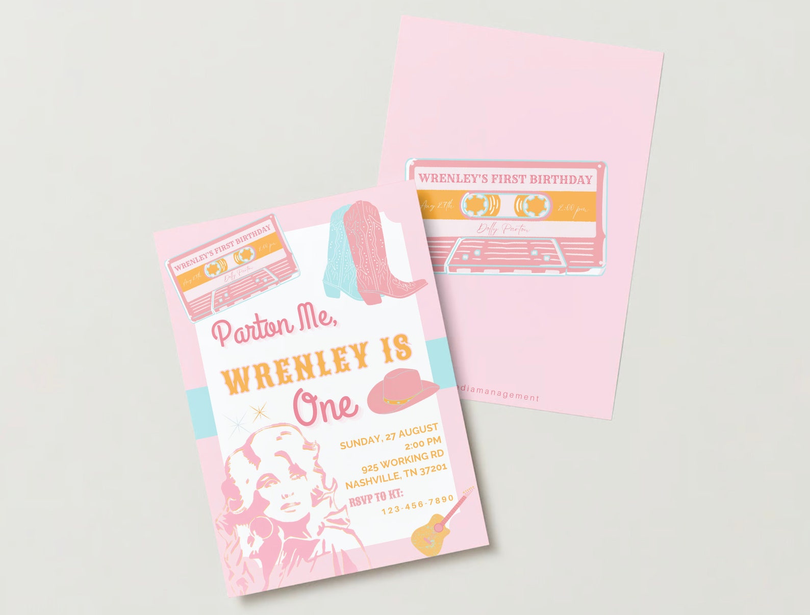 Dolly Parton Invitation Birthday Party Celebration Modern Simple ...
