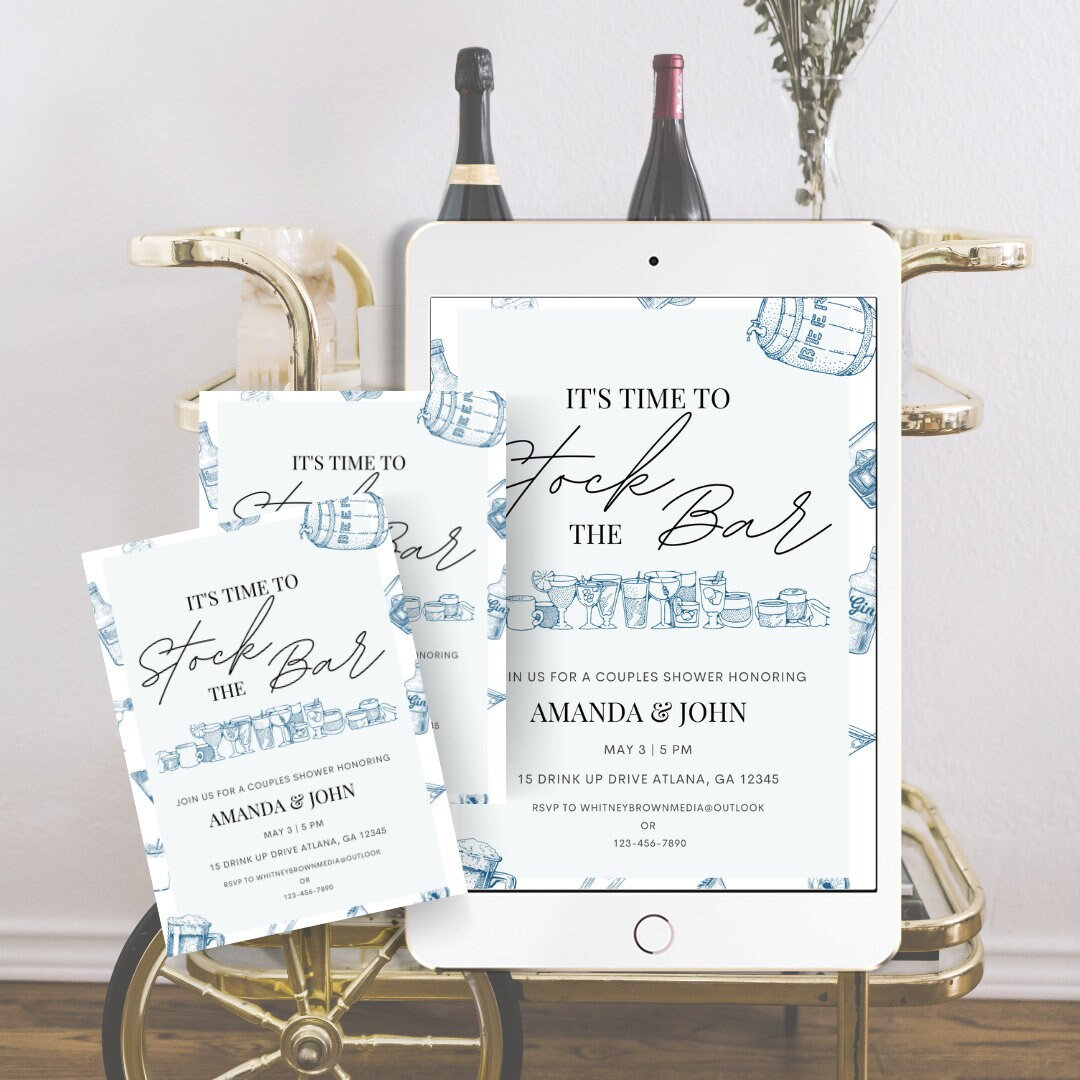 Stock the Bar Couples Shower Invitation - Etsy