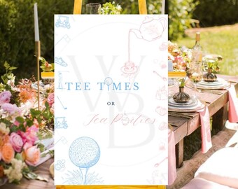 Tee Time or Tea Party Custom Gender Reveal Invitation - Etsy