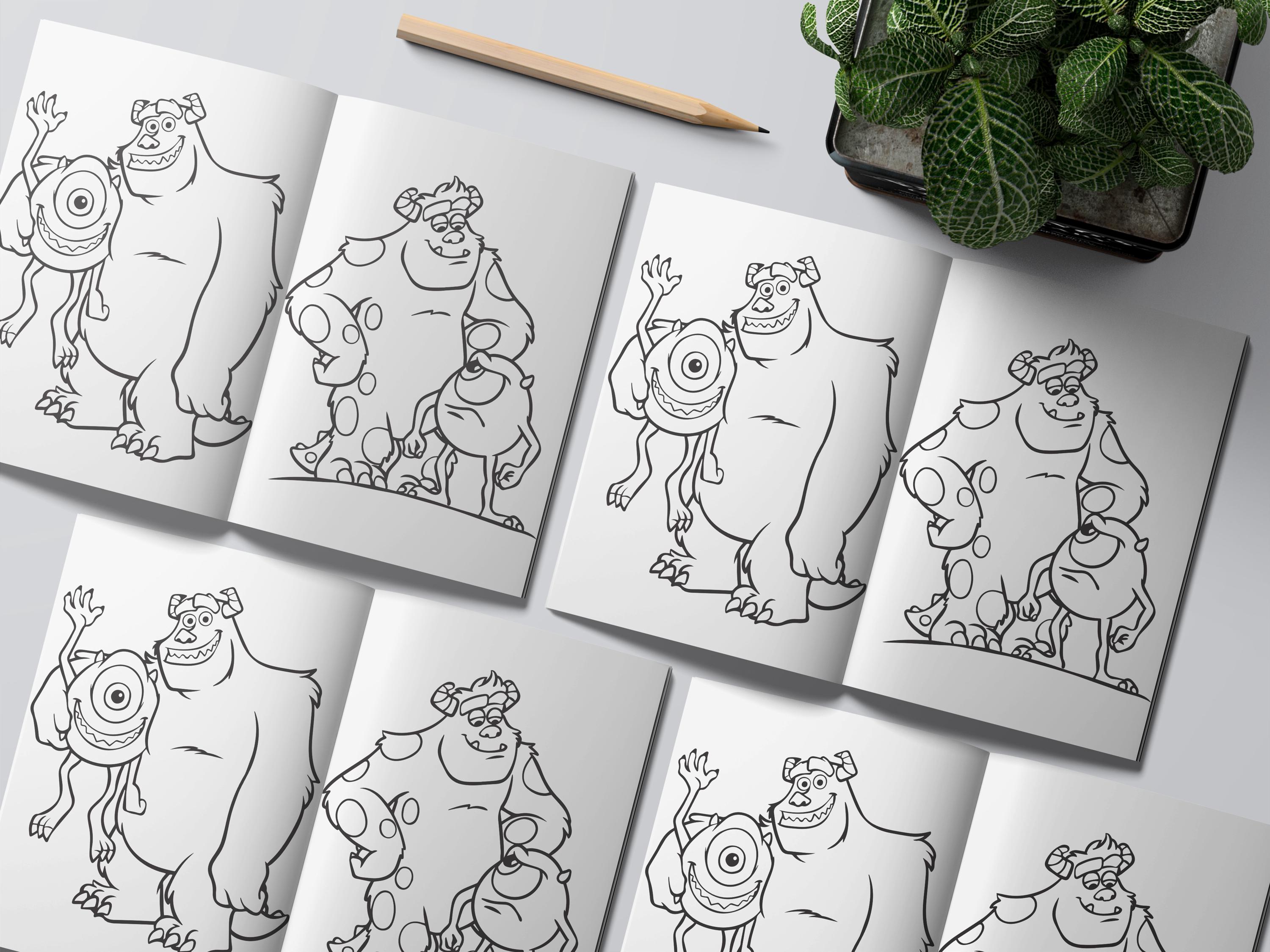 Monster Coloring Book 45 Pages, Coloring Pages Printable - Etsy