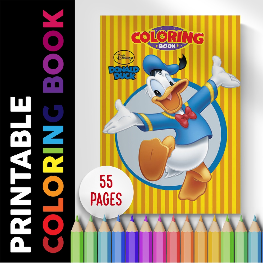 Donald Duck Coloring Book 55 Pages, Coloring Pages Printable - Etsy