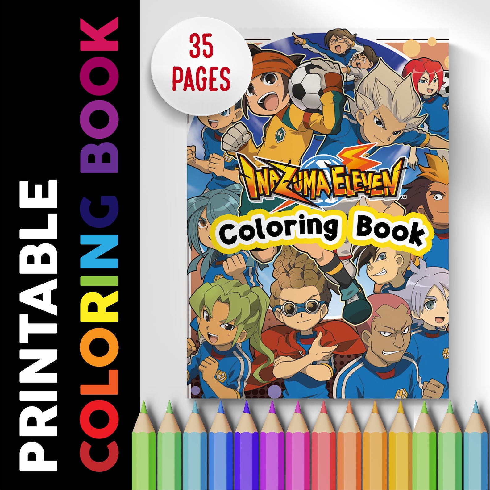 Inazuma Eleven Coloring Book 55 Pages, Coloring Pages Printable - Etsy