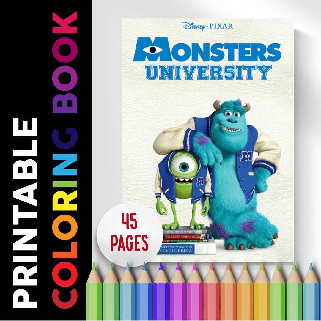 Monster Coloring Book 45 Pages, Coloring Pages Printable - Etsy