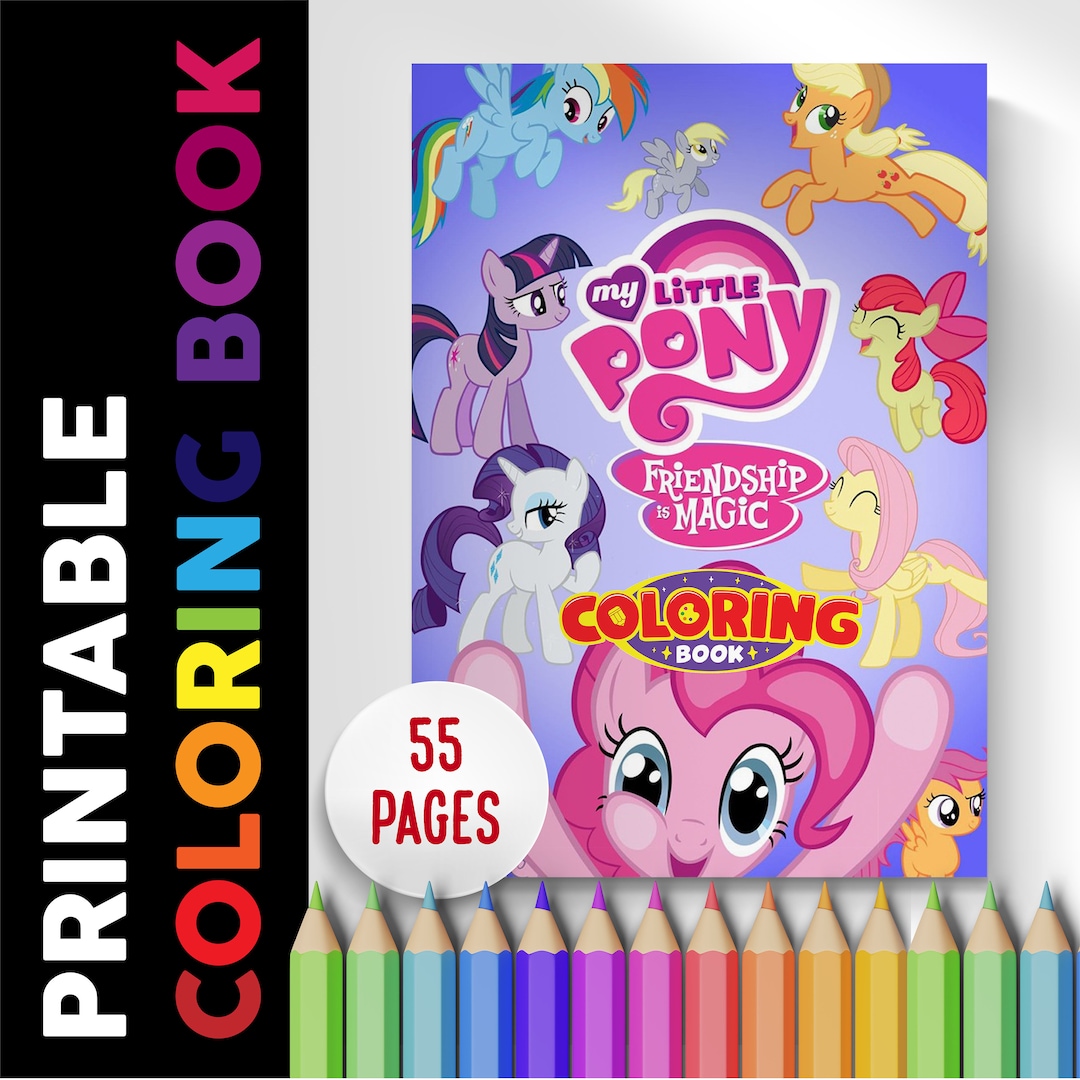 Pony Coloring Book 55 Pages, Coloring Pages Printable - Etsy