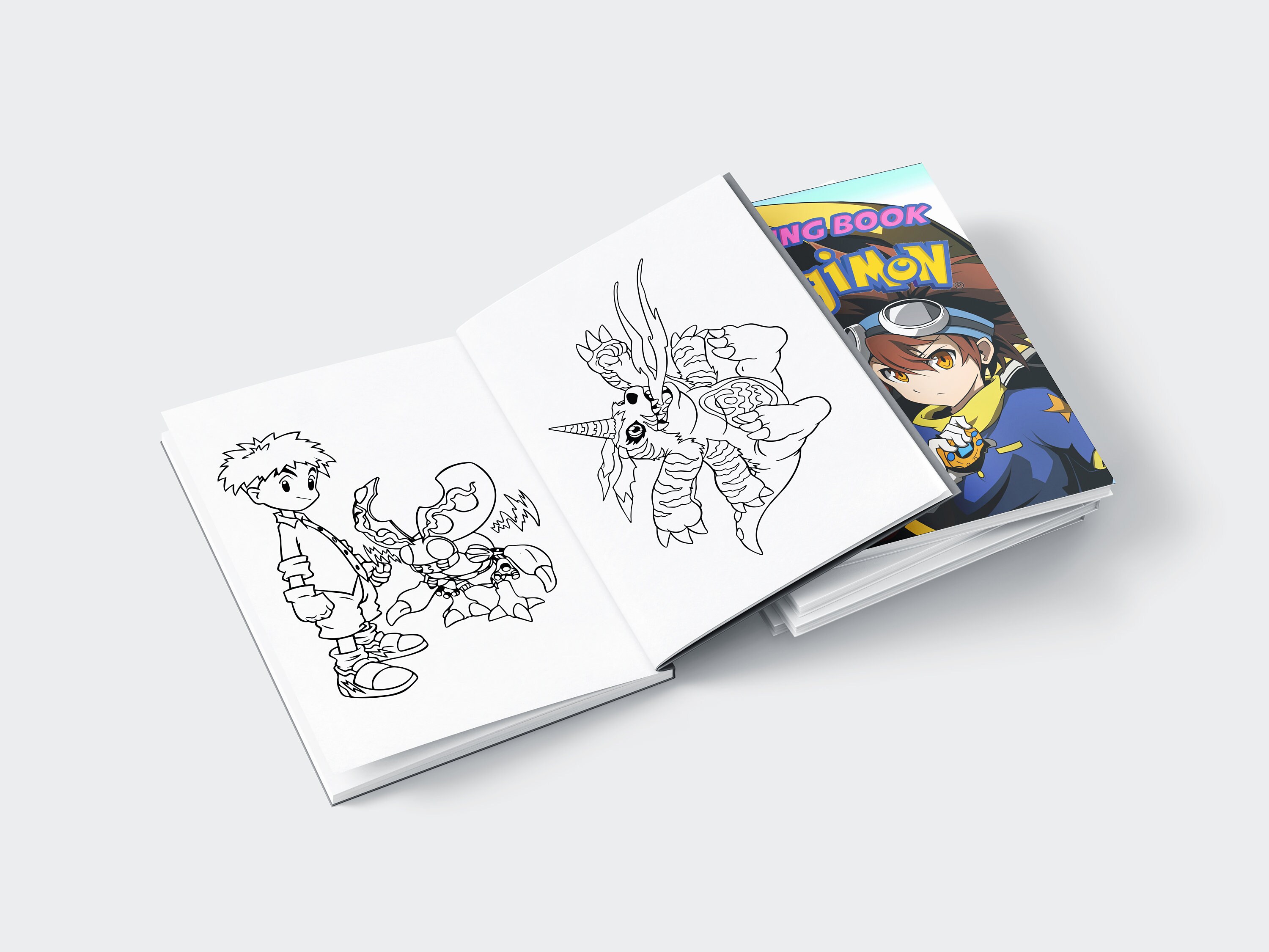 Digimon Coloring Book 55 Pages, Coloring Pages Printable - Etsy
