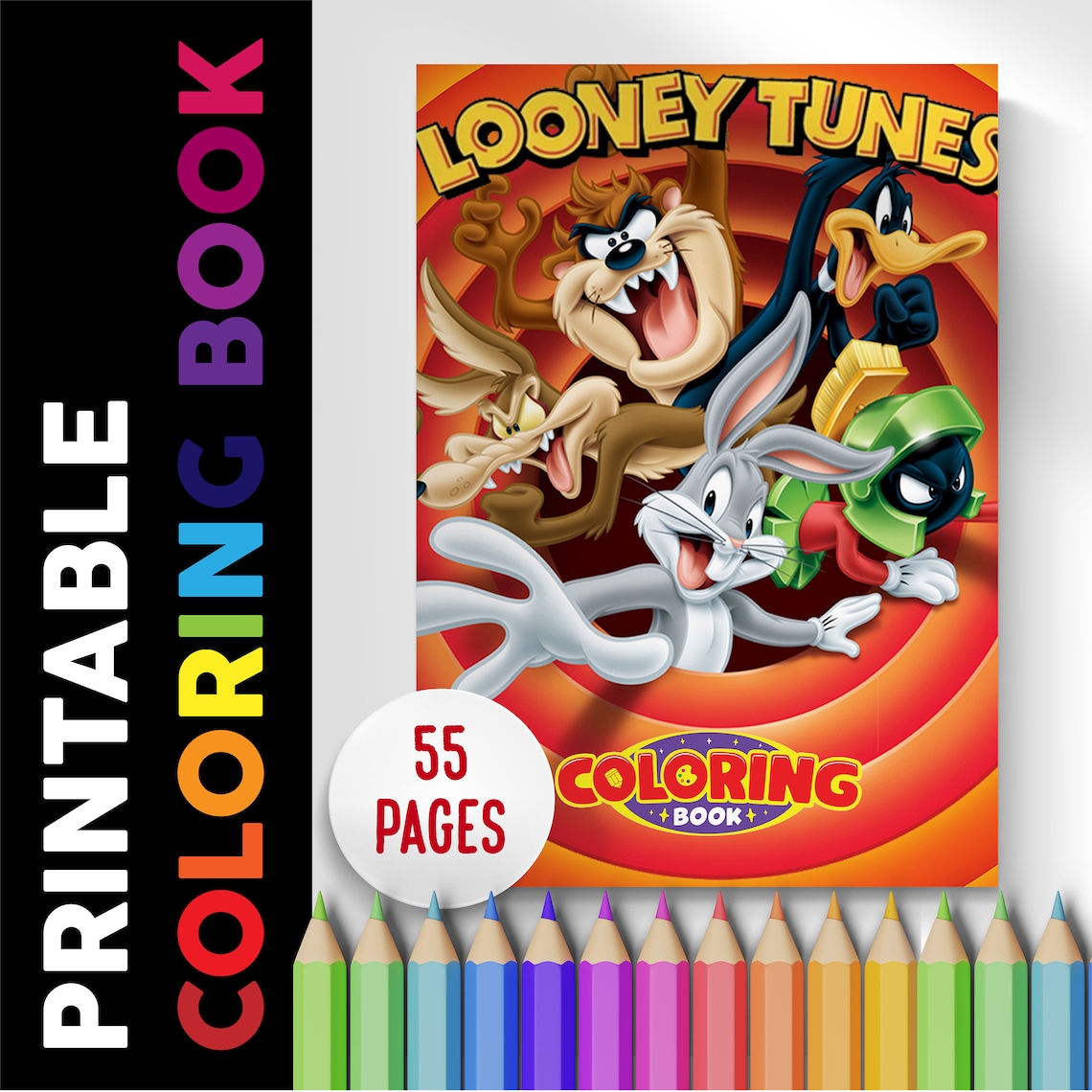 Looney Tunes Coloring Book 55 Pages, Coloring Pages Printable - Etsy