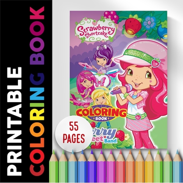 Strawberry Shortcake Coloring Book - Etsy