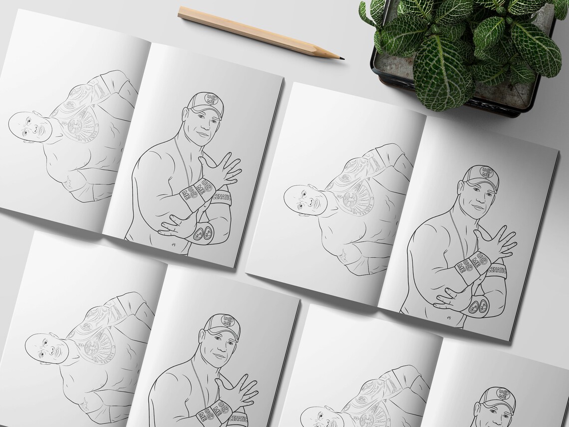 WWE Coloring Book 40 Pages, Coloring Pages Printable - Etsy