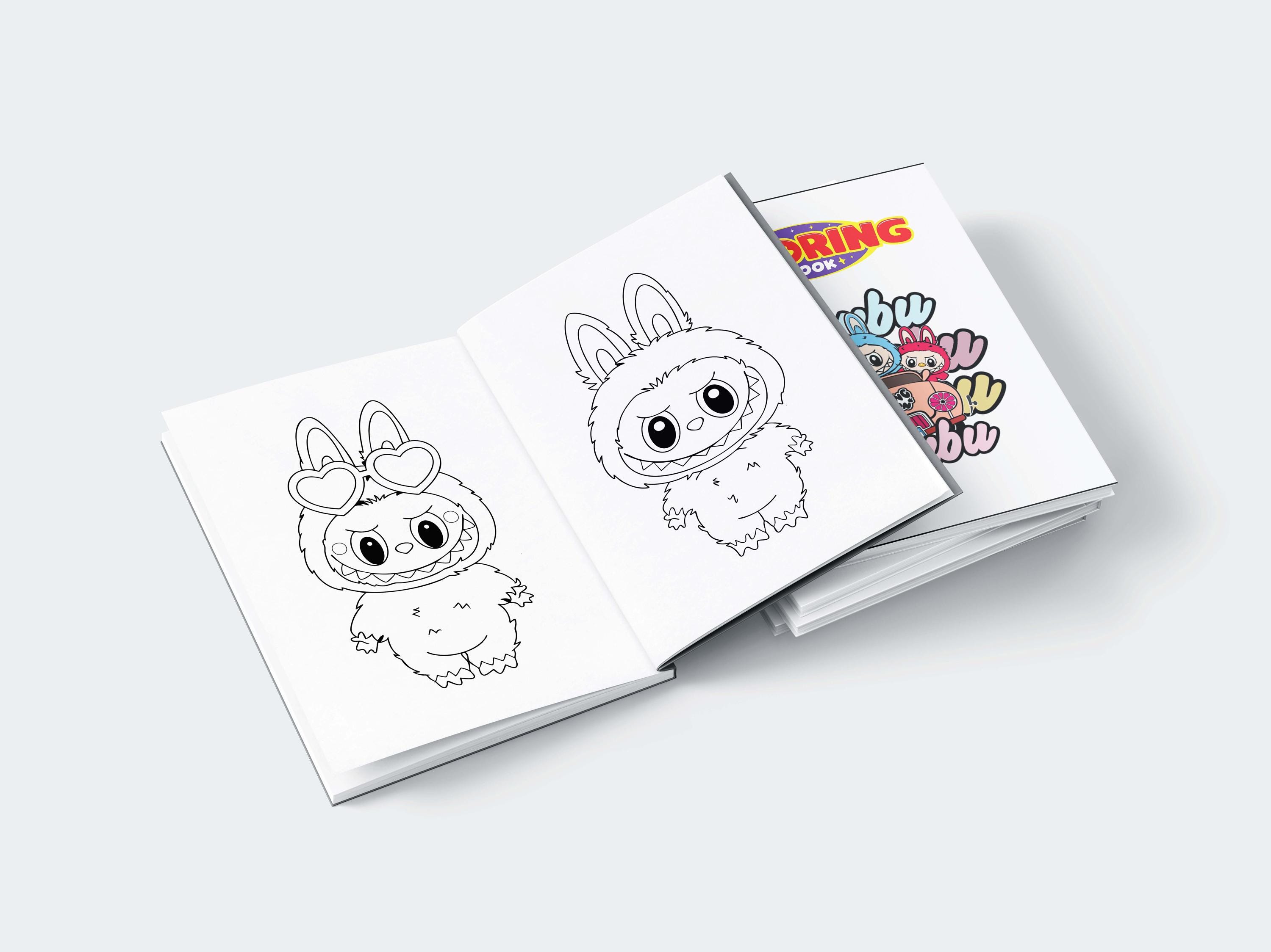 Labubu Coloring Book, 20 Printable Pages (PDF Pattern) - Etsy