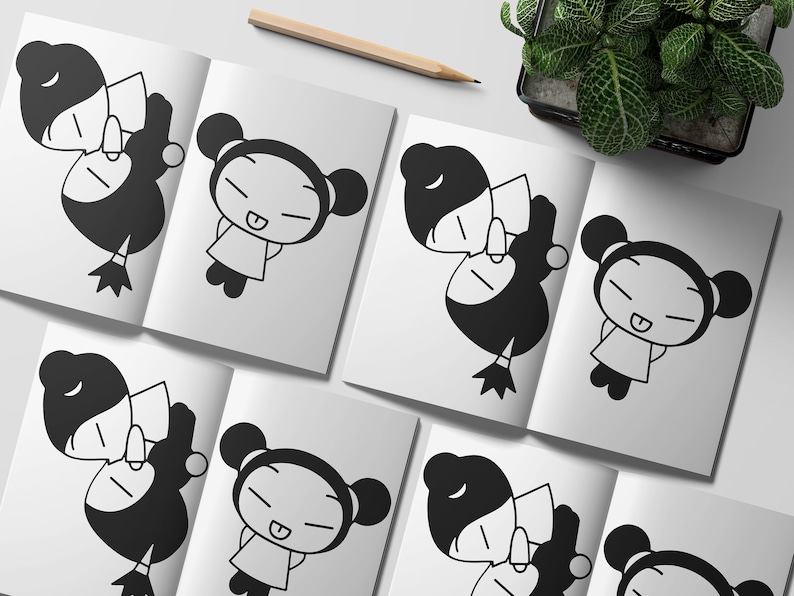 Pucca Coloring Book 31 Pages, Coloring Pages Printable - Etsy