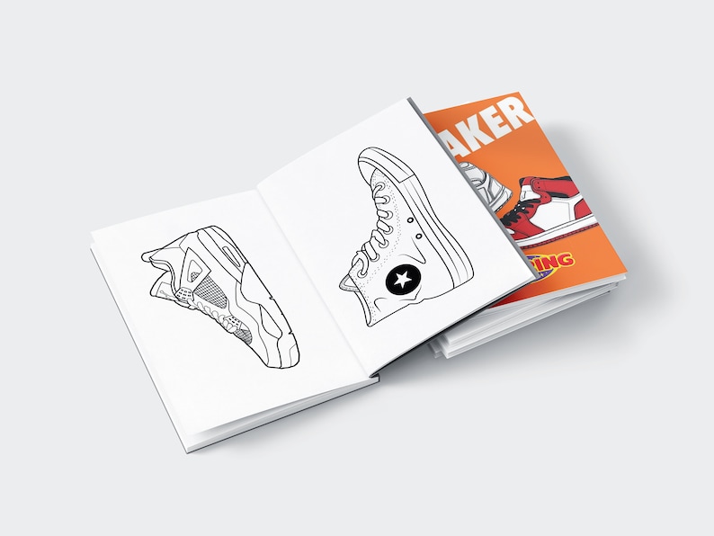 Sneaker Coloring Book 30 Pages, Coloring Pages Printable - Etsy