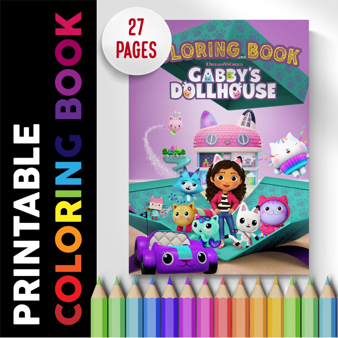 Gabby's Dollhouse Coloring Book, 27 Printable Pages (PDF) - Etsy