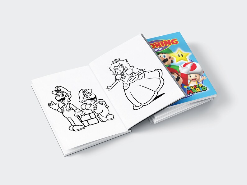 Super Mario Coloring Book 40 Pages, Coloring Pages Printable - Etsy