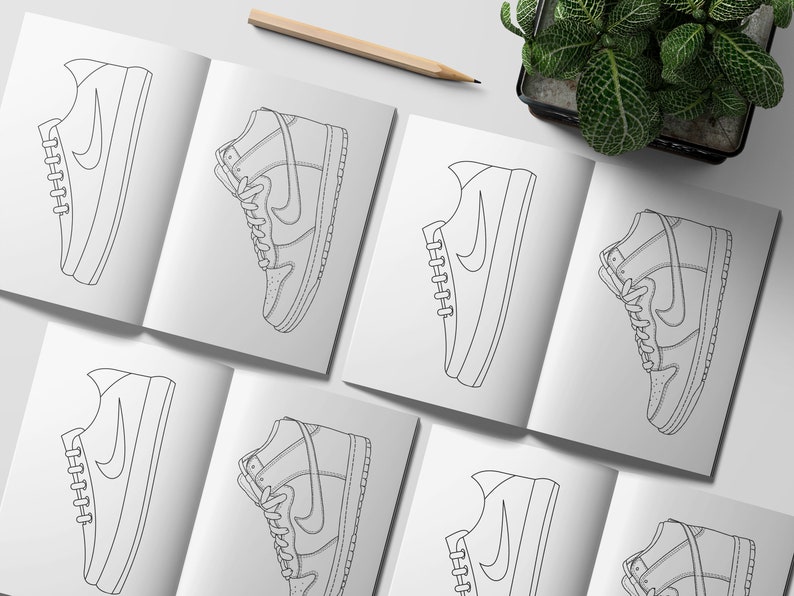 Sneaker Coloring Book 30 Pages, Coloring Pages Printable - Etsy