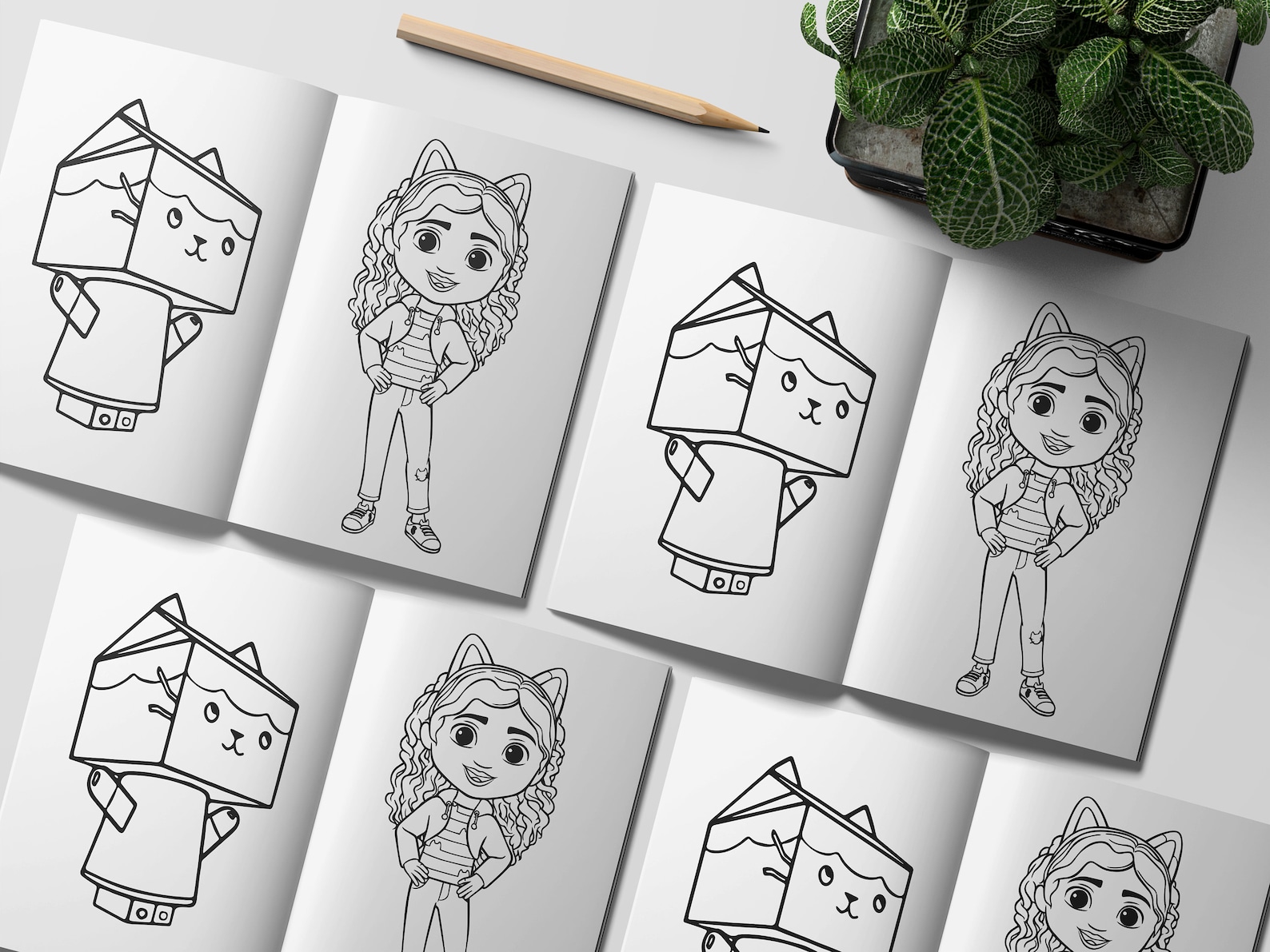 Gabby's Dollhouse Coloring Book, 27 Printable Pages (PDF) - Etsy