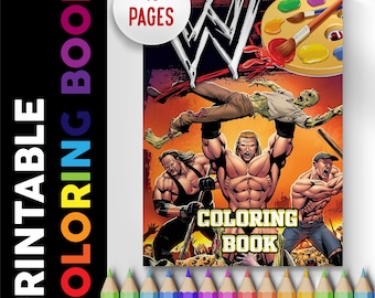 Wwe Printables Coloring - Etsy
