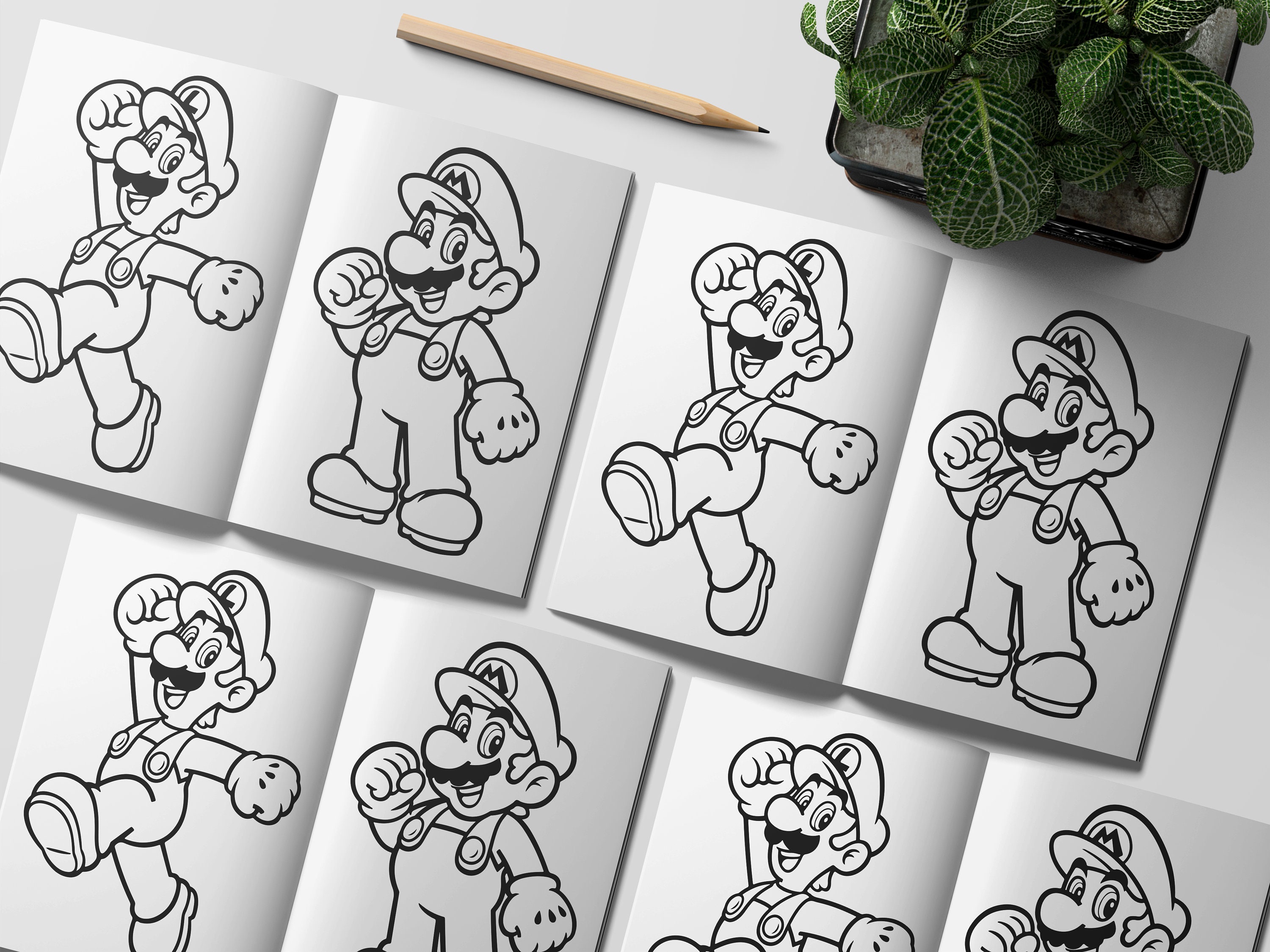 Super Mario Coloring Book, 40 Printable Pages (PDF Pattern) - Etsy