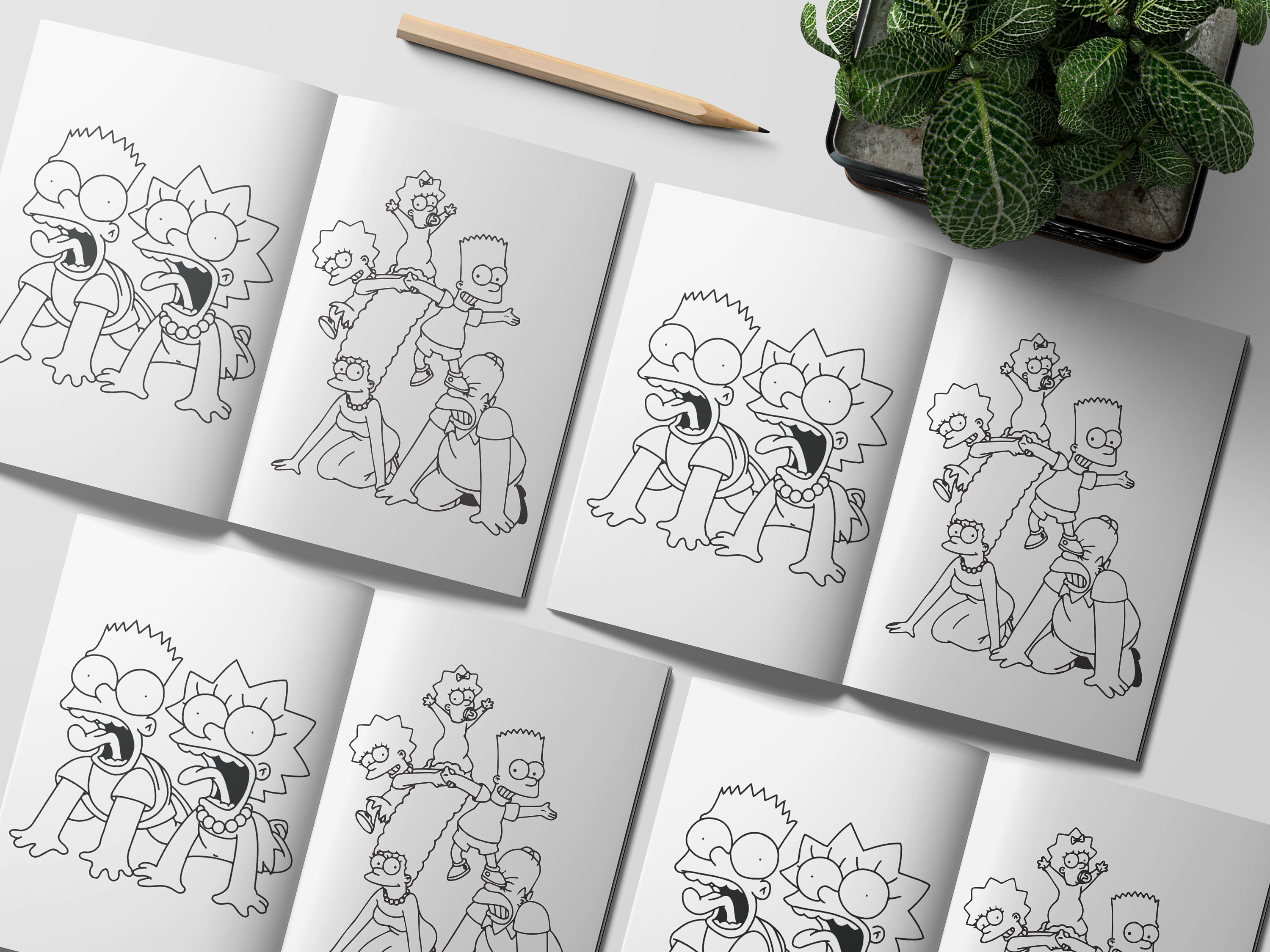 The Simpsons Coloring Book 55 Pages, Coloring Pages Printable - Etsy