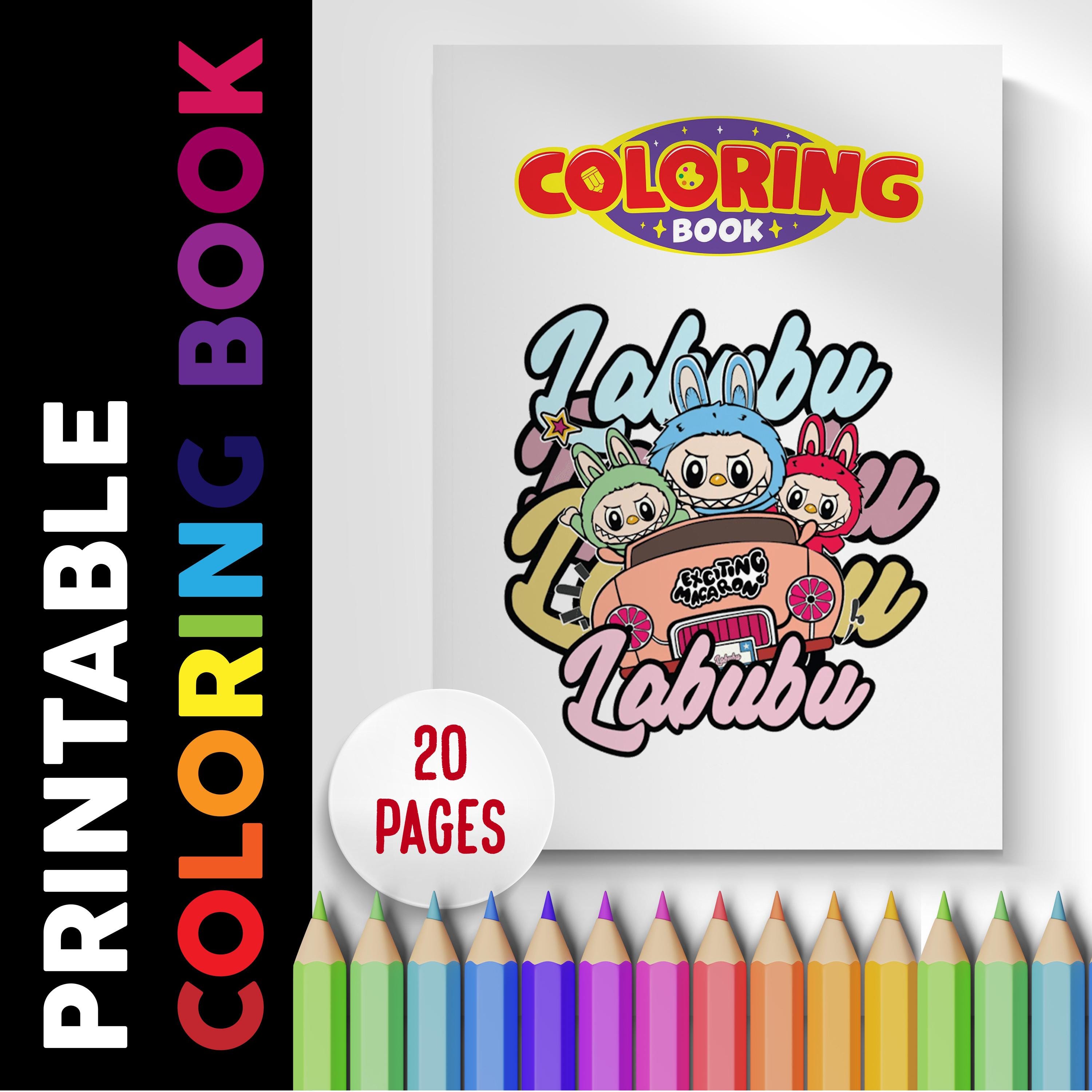 Labubu Coloring Book, 20 Printable Pages (PDF Pattern) - Etsy