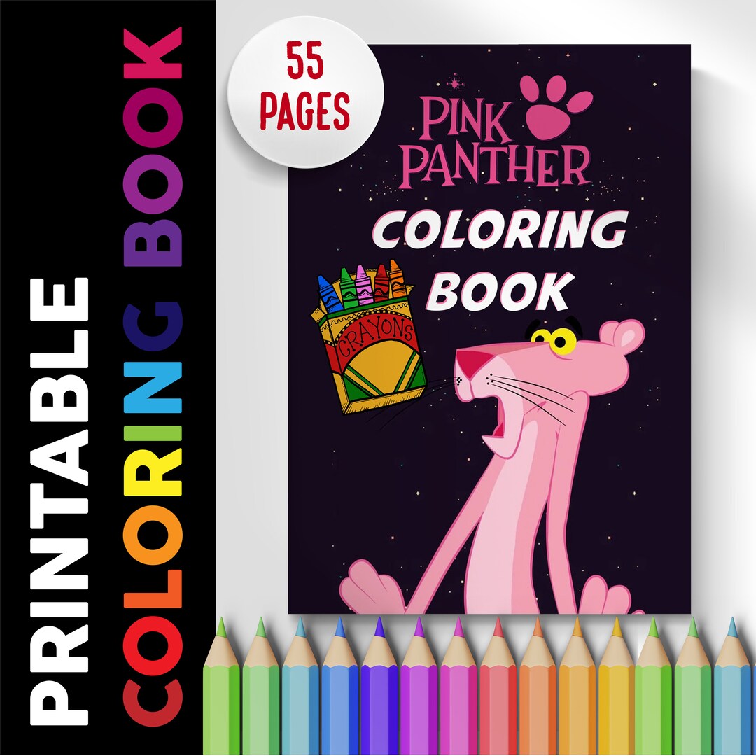 Pink Panther Coloring Book 55 Pages, Coloring Pages Printable - Etsy