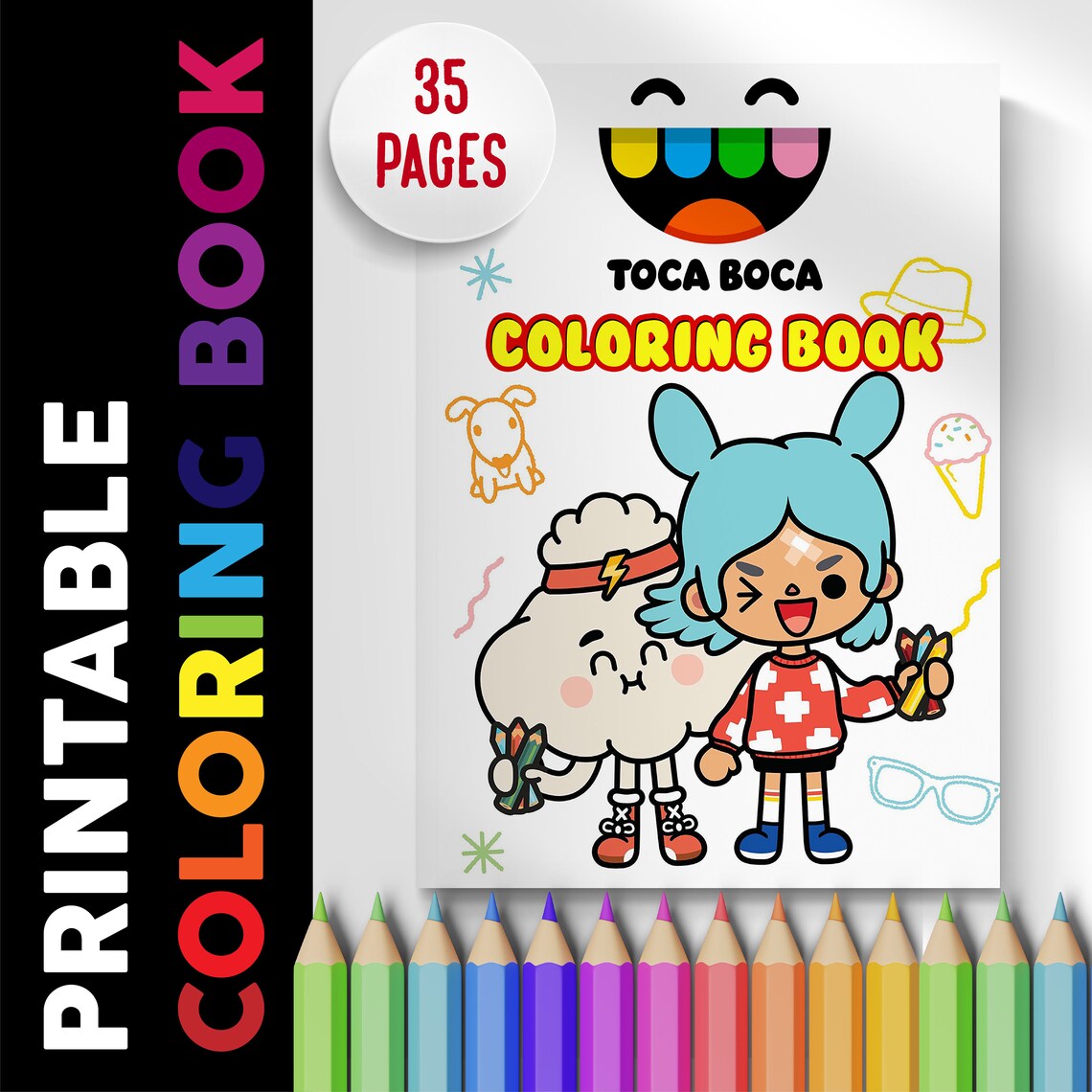 Toca Boca Coloring Book 35 Pages, Coloring Pages Printable - Etsy