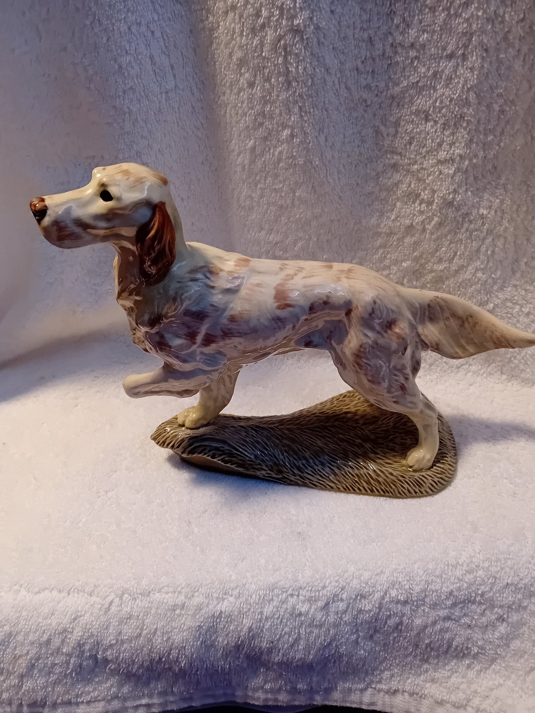 Large Vintage Heredities Creamware Ceramic Golden Labrador Signed J ...
