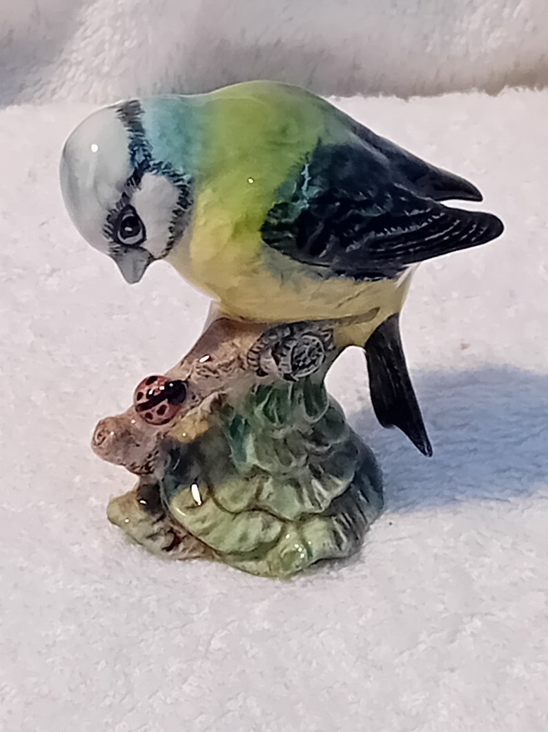 Vintage Beswick Bone China Bird Figurine Blue-tit 992 - Etsy
