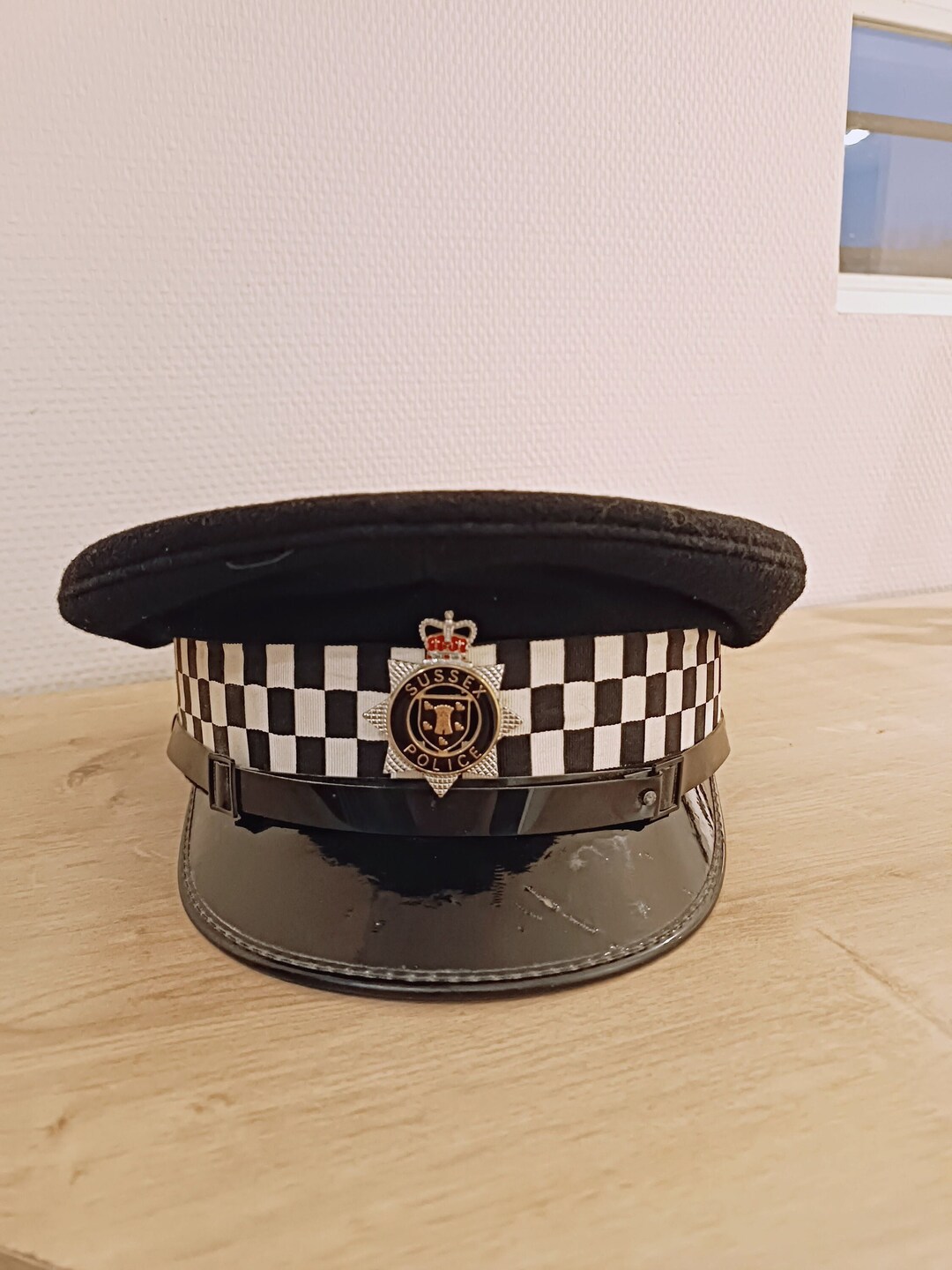 British Police Peaked Hat and Sussex Police Collector Badge - Etsy