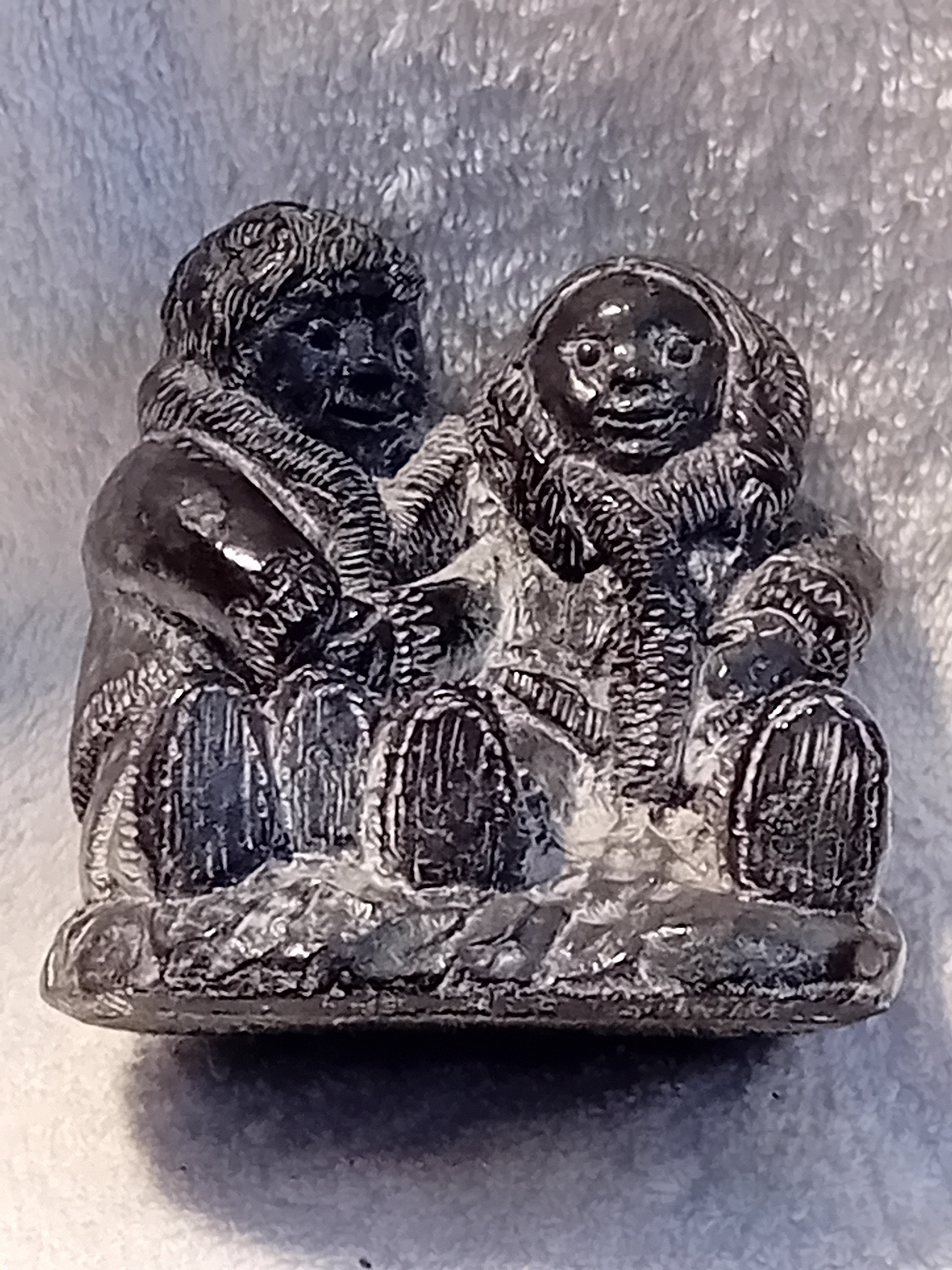 A Wolf Original Sculpture of Two Native Canadian Children - Etsy Canada