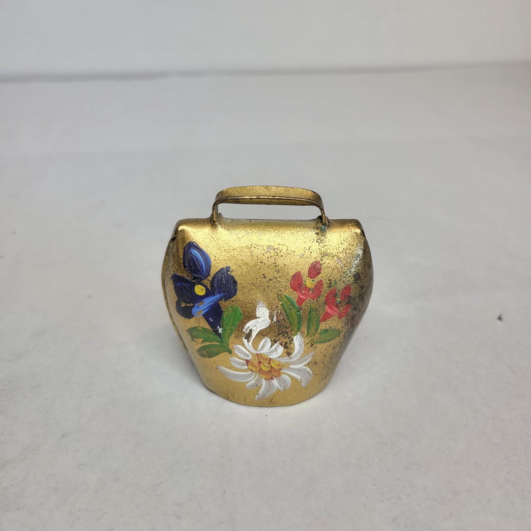 Vintage French Handmade Small Cow Bell - Etsy