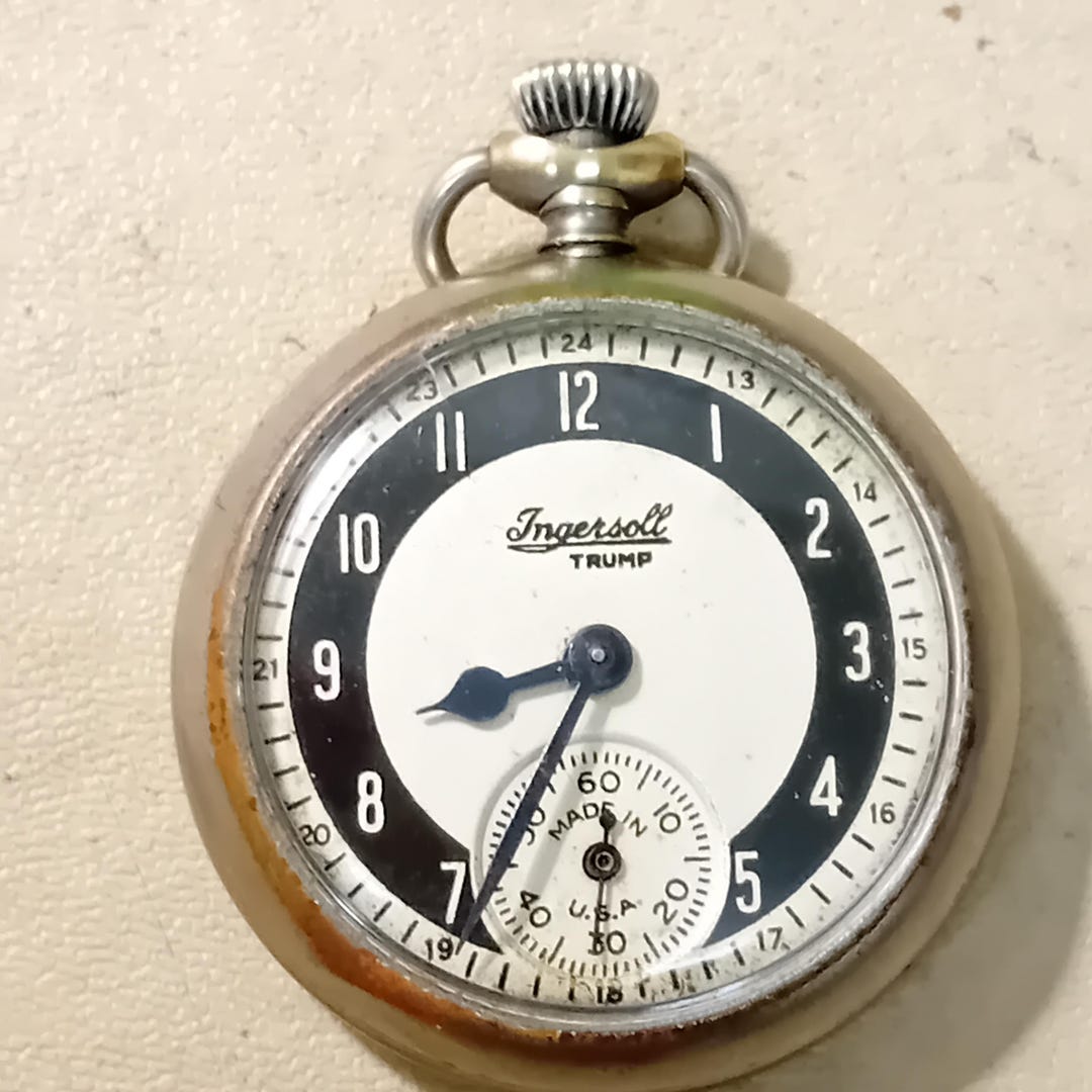 Very Rare Vintage Ingersoll Trump Pocket Watch Serviced - Etsy