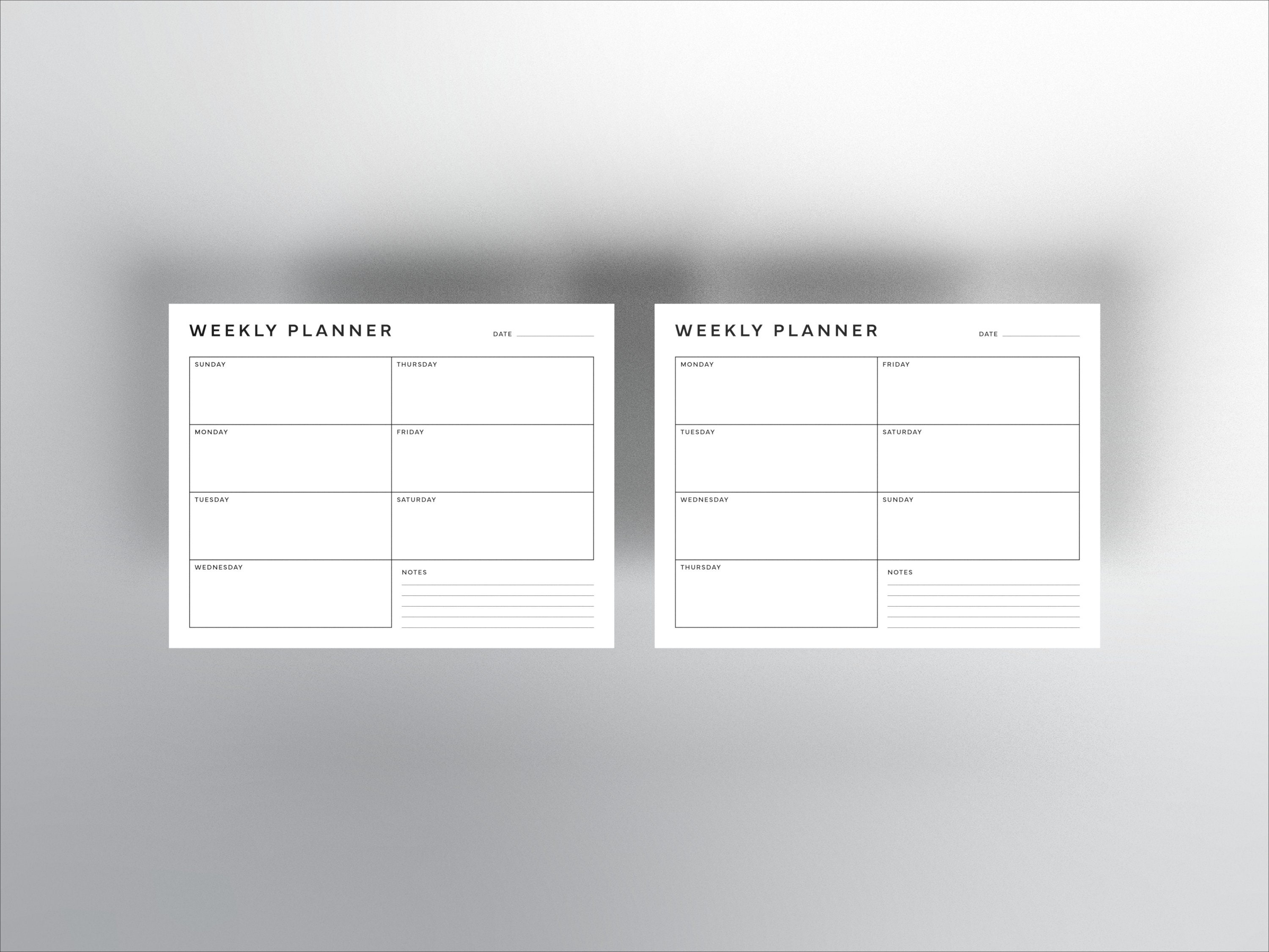 Printable Weekly Planner Bundle - 8 Variations - Etsy