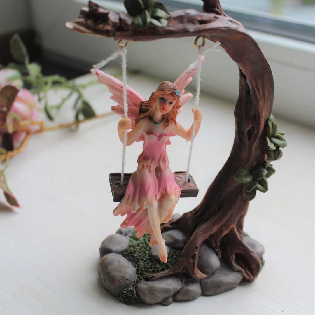 Swinging Fairy Fairy Statue Magical Home Decor Resin - Etsy