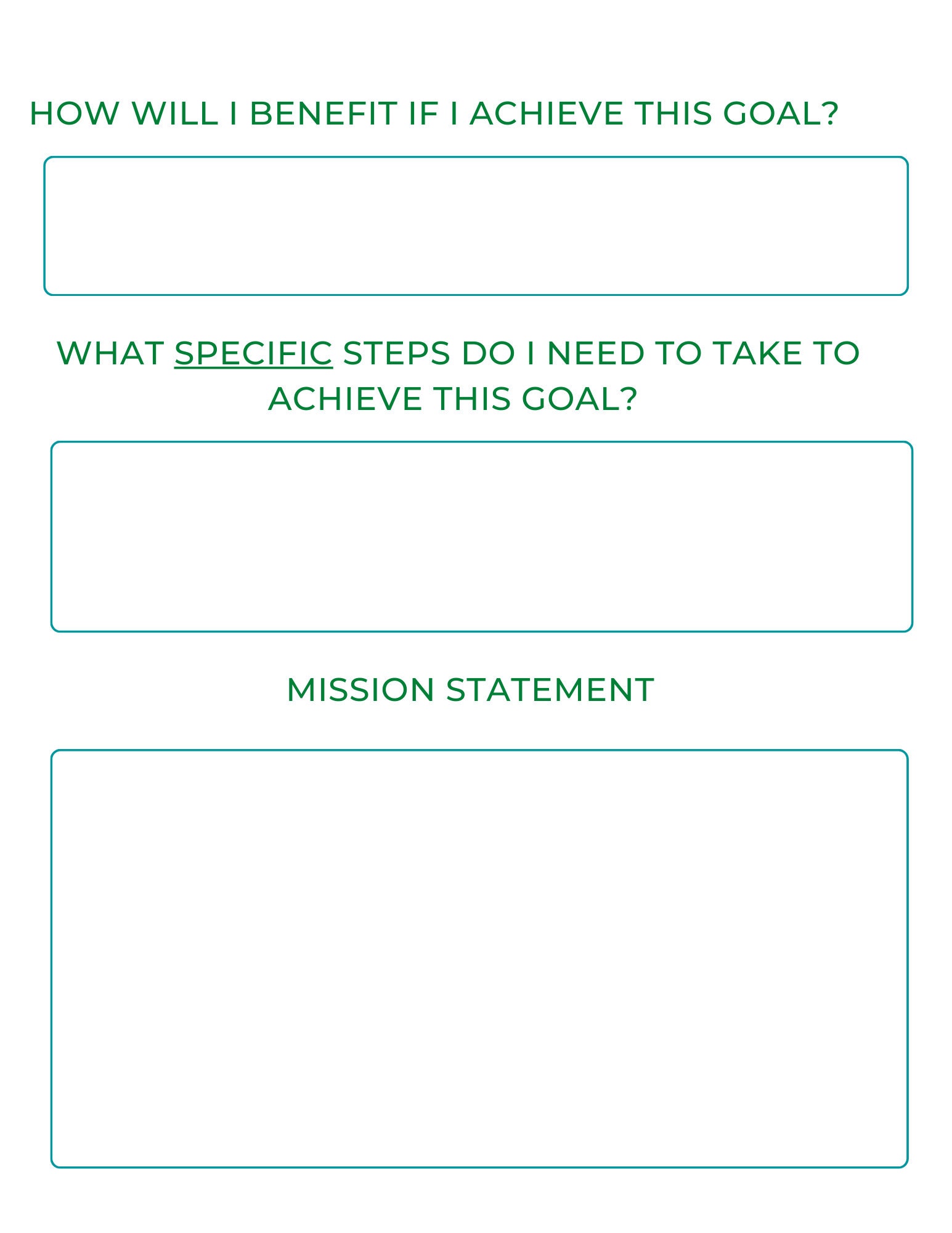 S.M.A.R.T. GOAL Worksheet With How-to and Example - Etsy